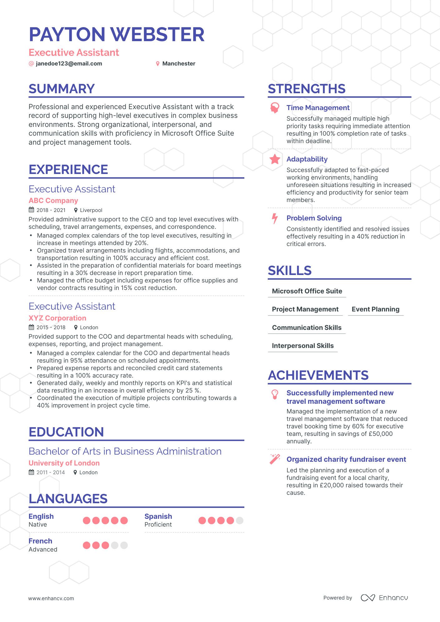 3 Executive Assistant CV Examples for 2023