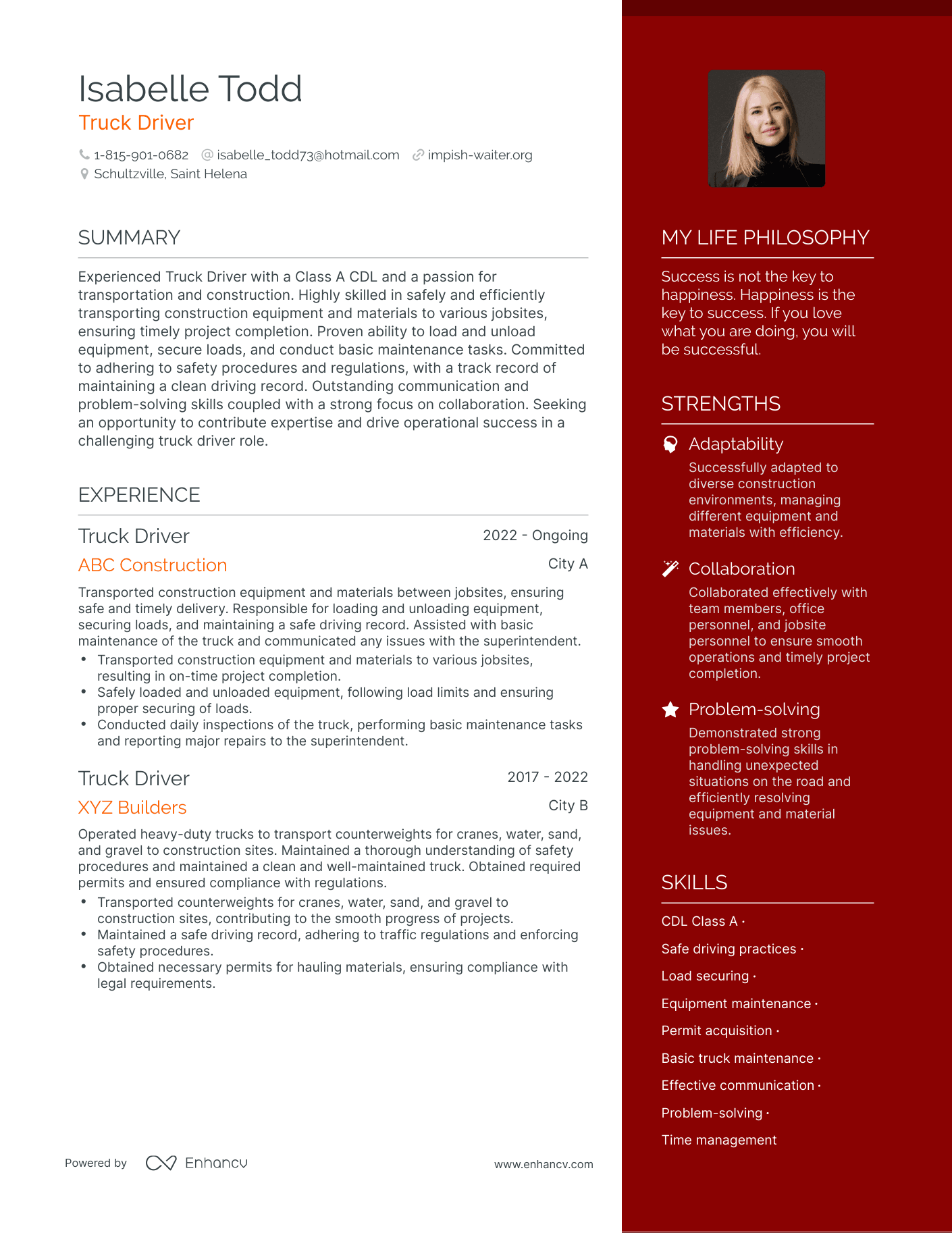 3 Truck Driver Resume Examples How To Guide For 2023