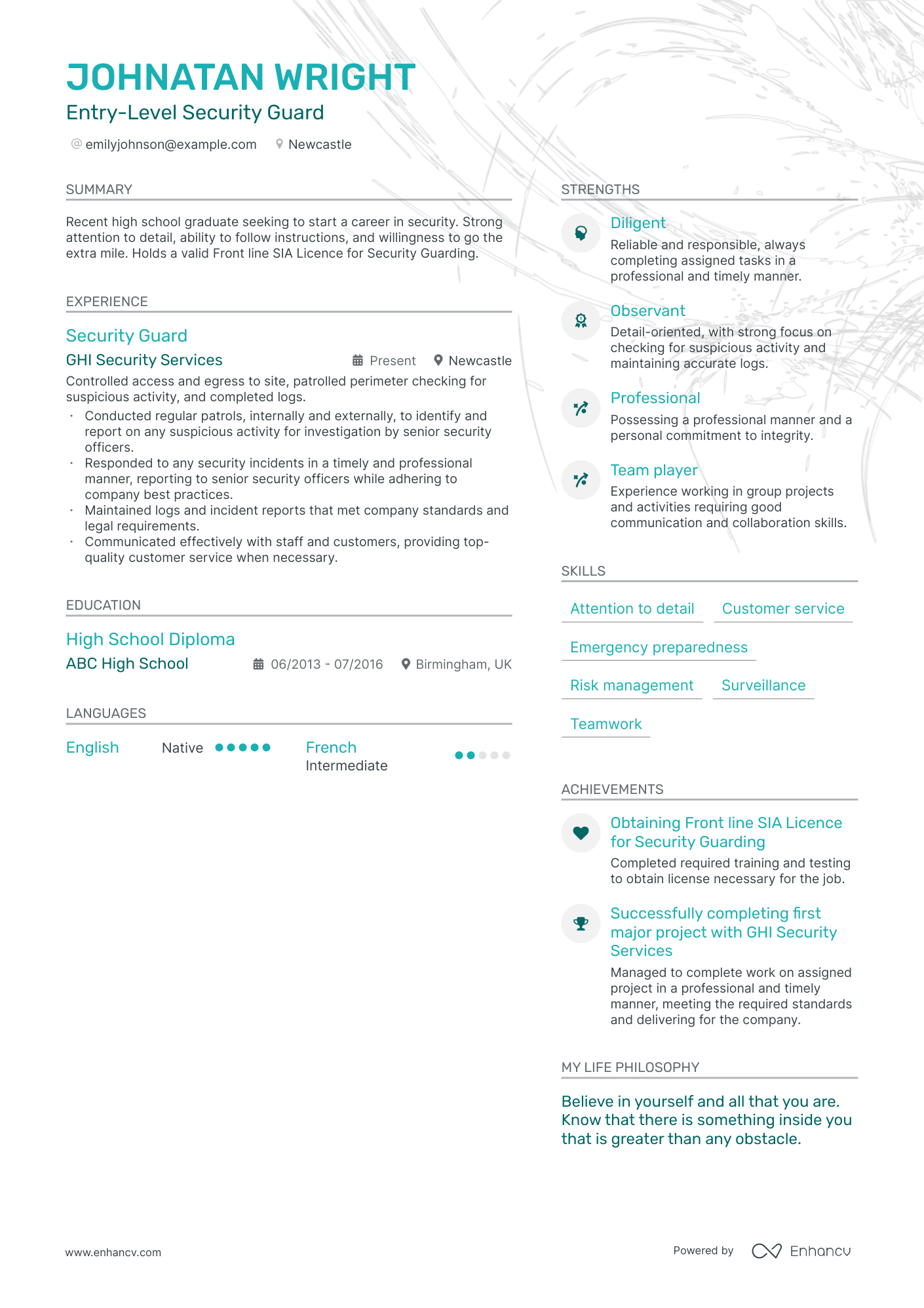 3 Security Guard CV Examples for 2024