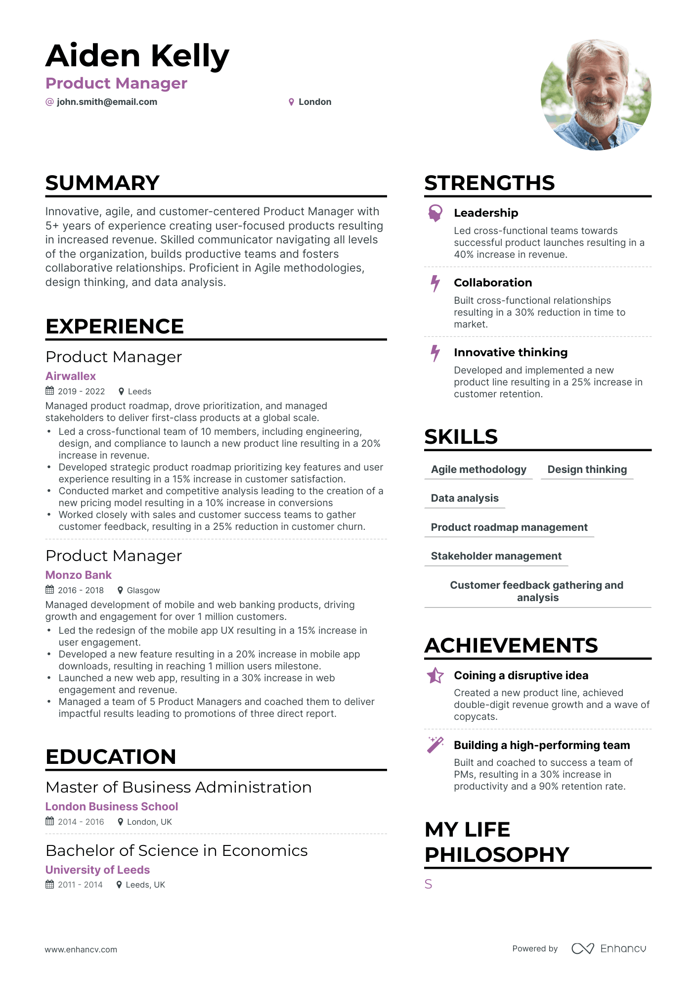 3 Product Manager CV Examples for 2023