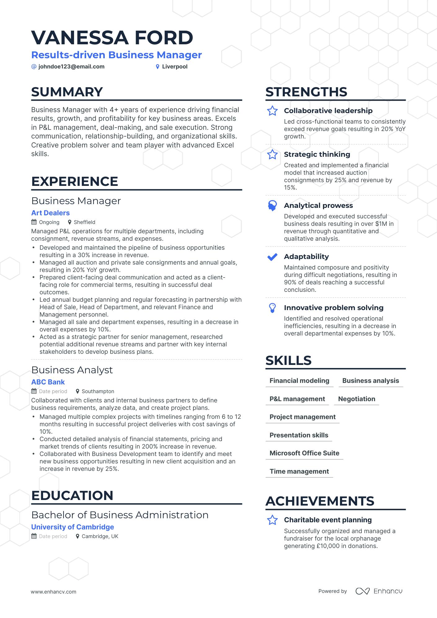 3 Business Manager CV Examples for 2023