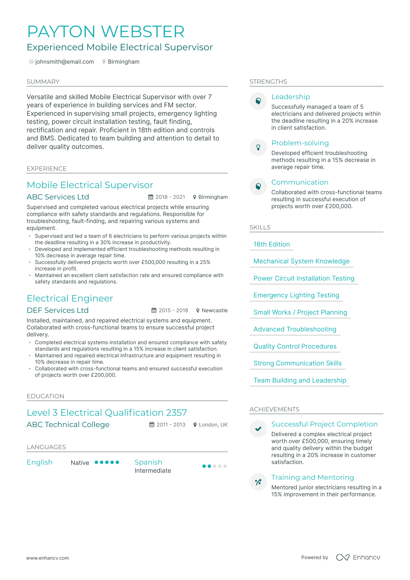 3 Supervisor CV Examples for 2023