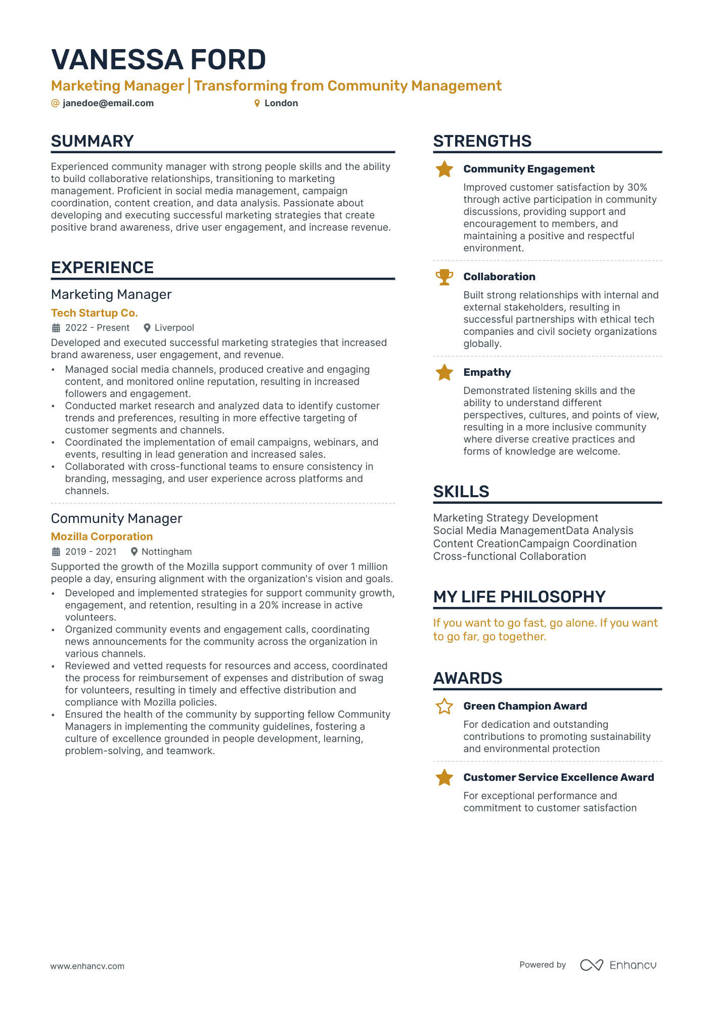 3 Community Manager CV Examples for 2024