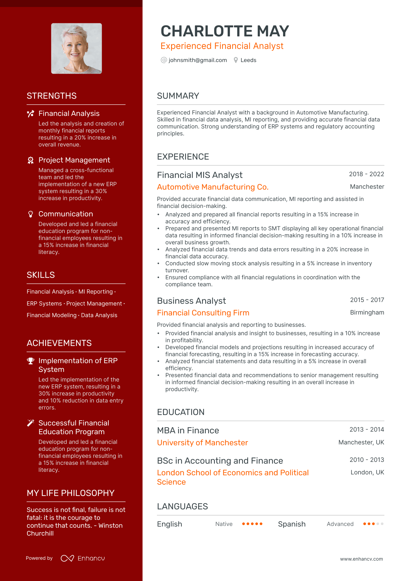 3 Financial Analyst CV Examples for 2024