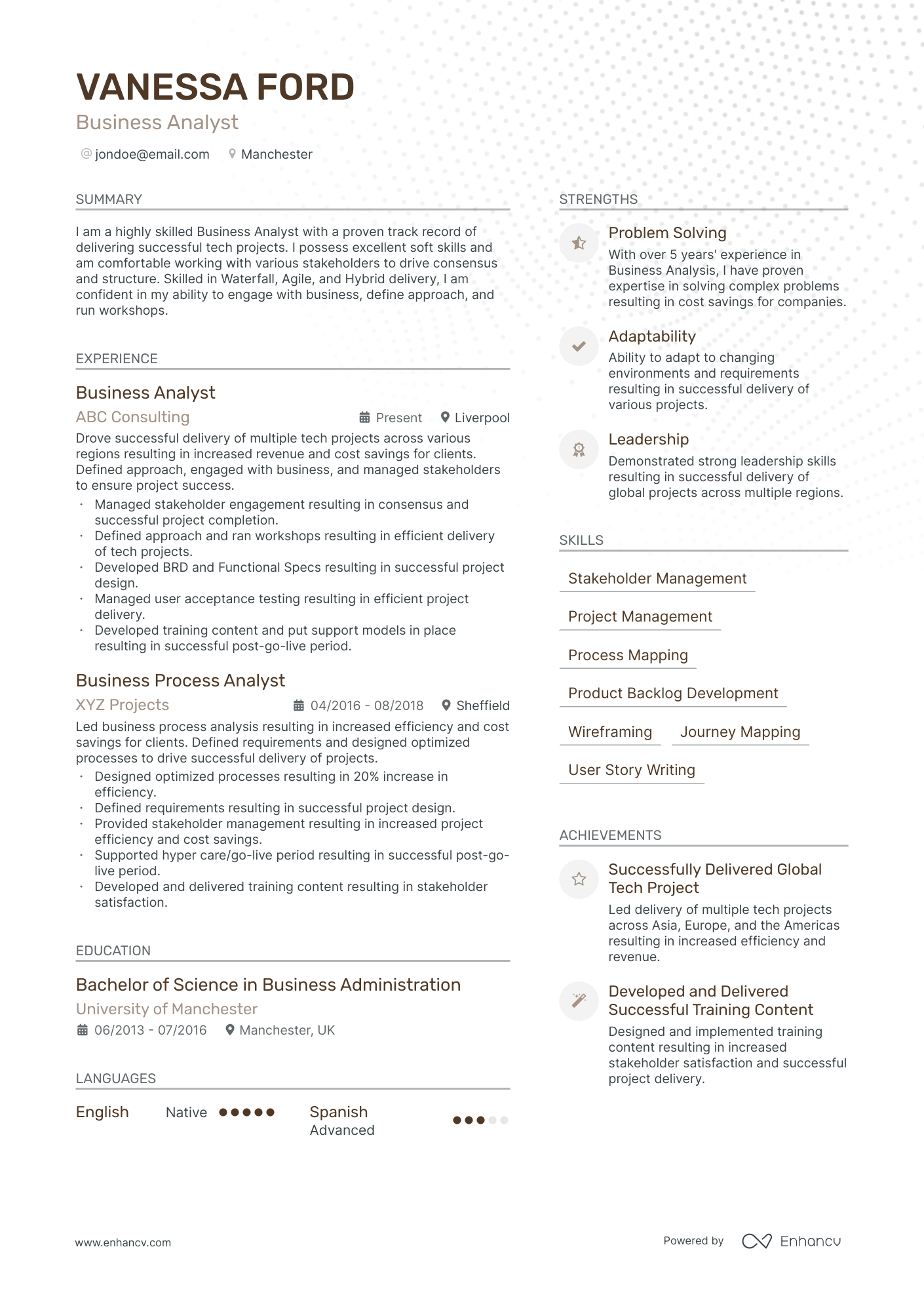3 Business Analyst CV Examples for 2024