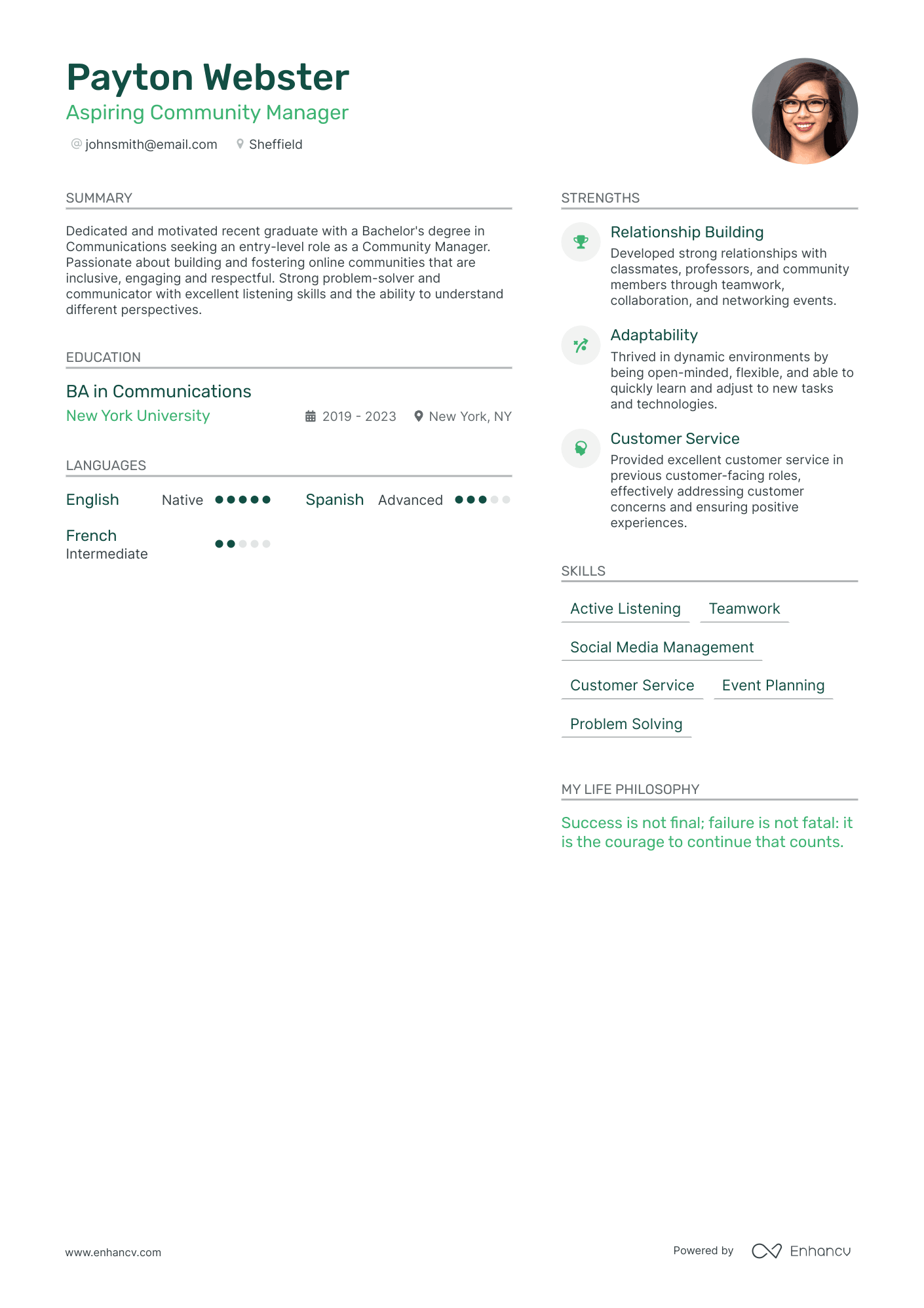 3 Community Manager CV Examples for 2024