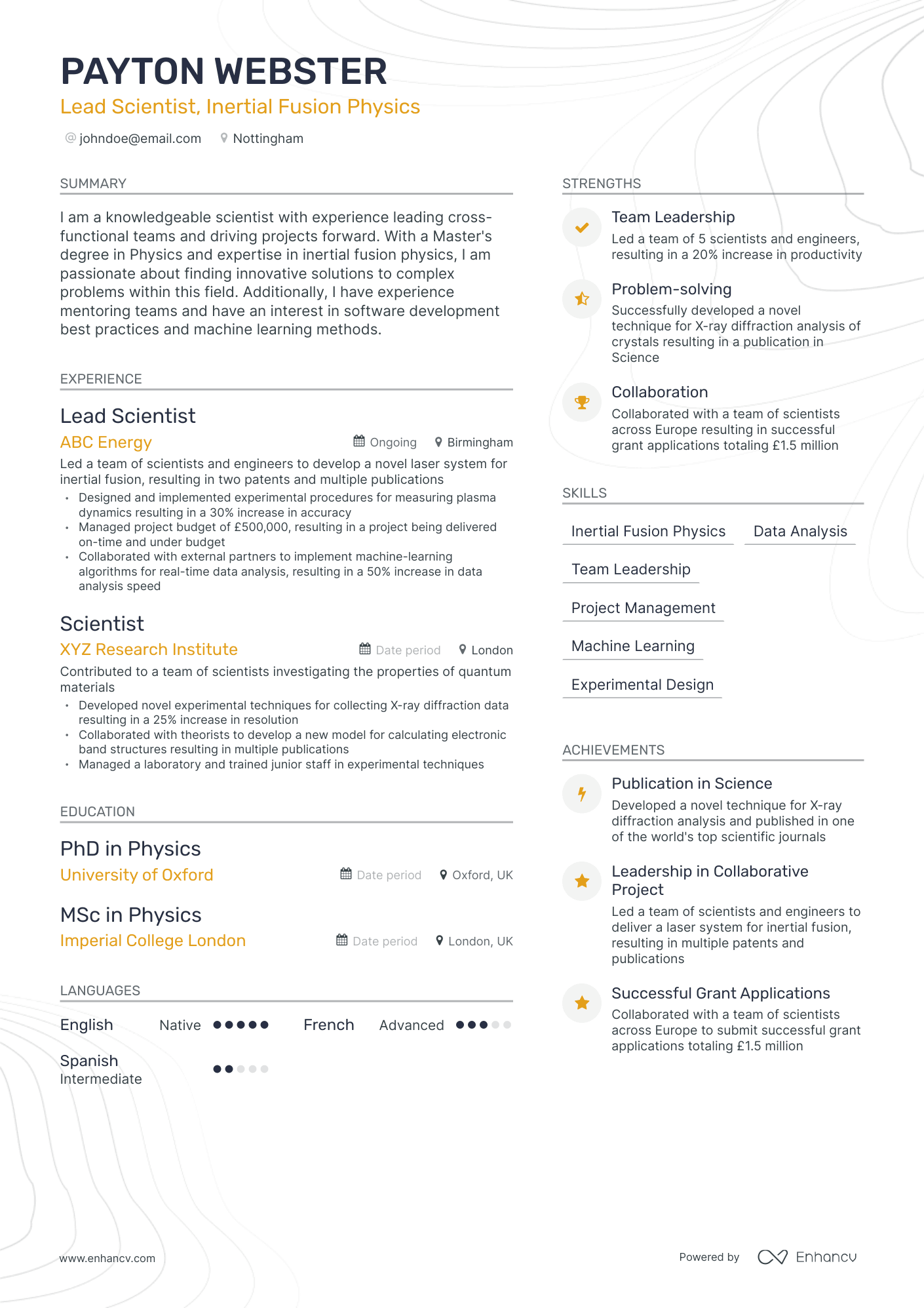 3 Scientist CV Examples for 2023