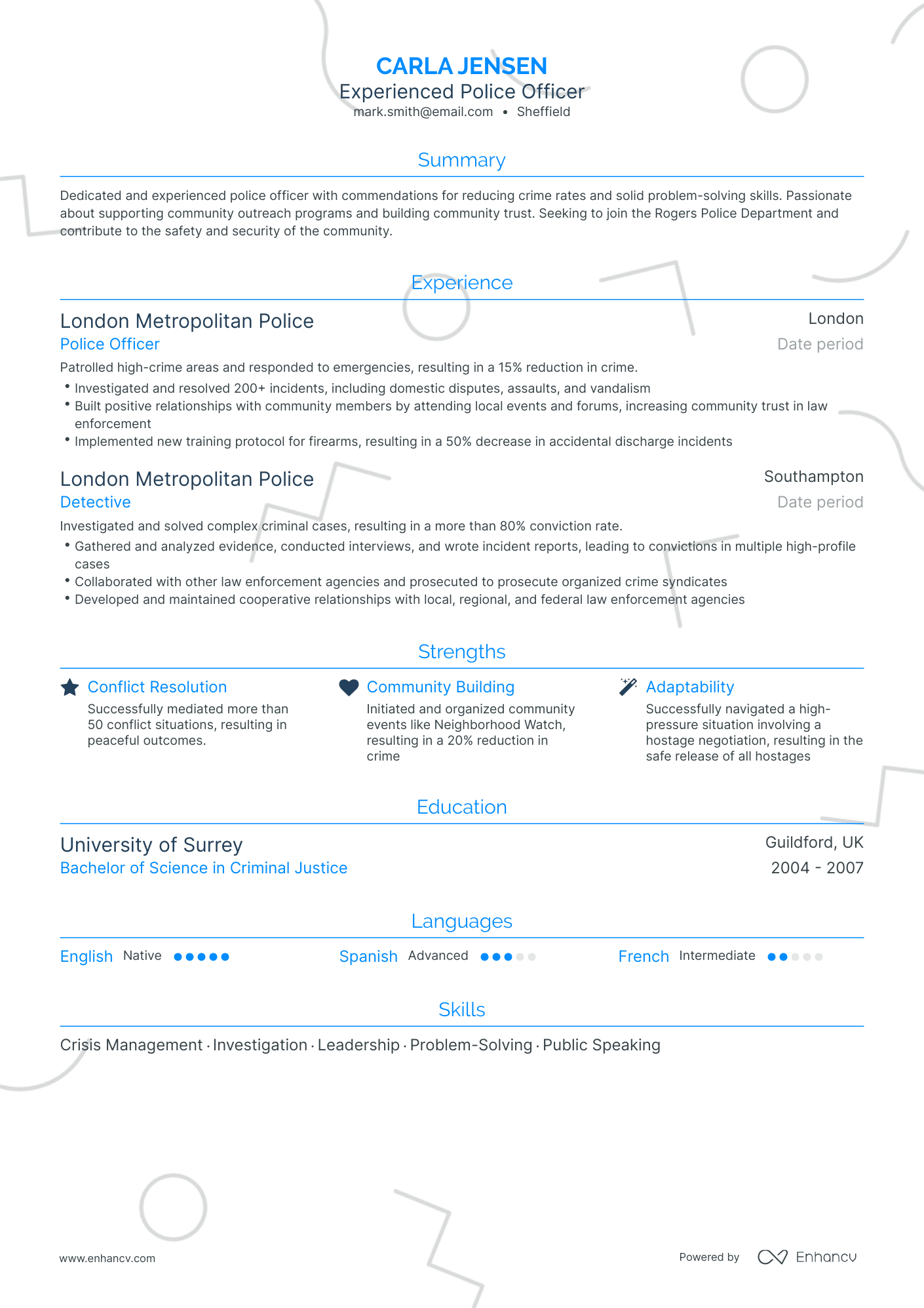 3 Police Officer CV Examples for 2023