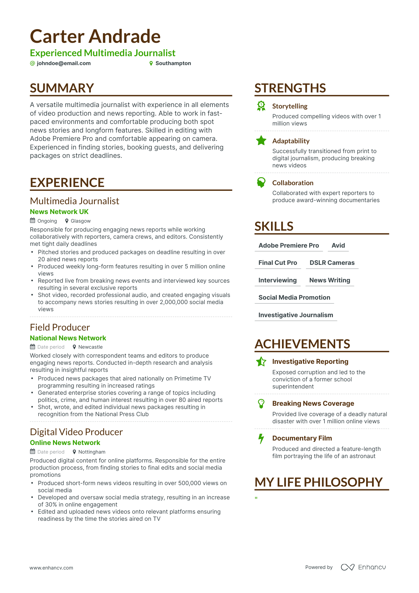 3 Journalist CV Examples For 2023