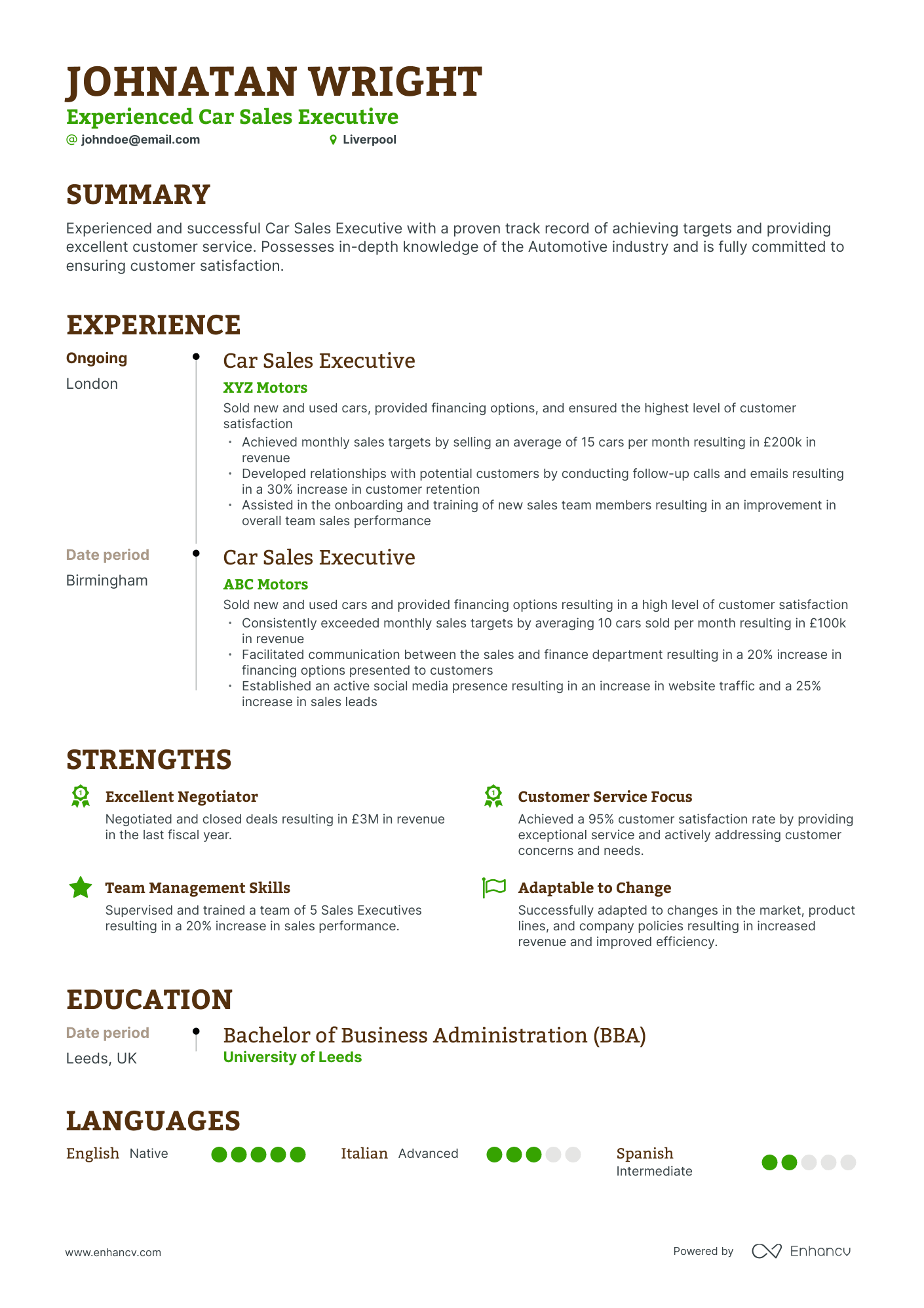 3 Executive CV Examples for 2023