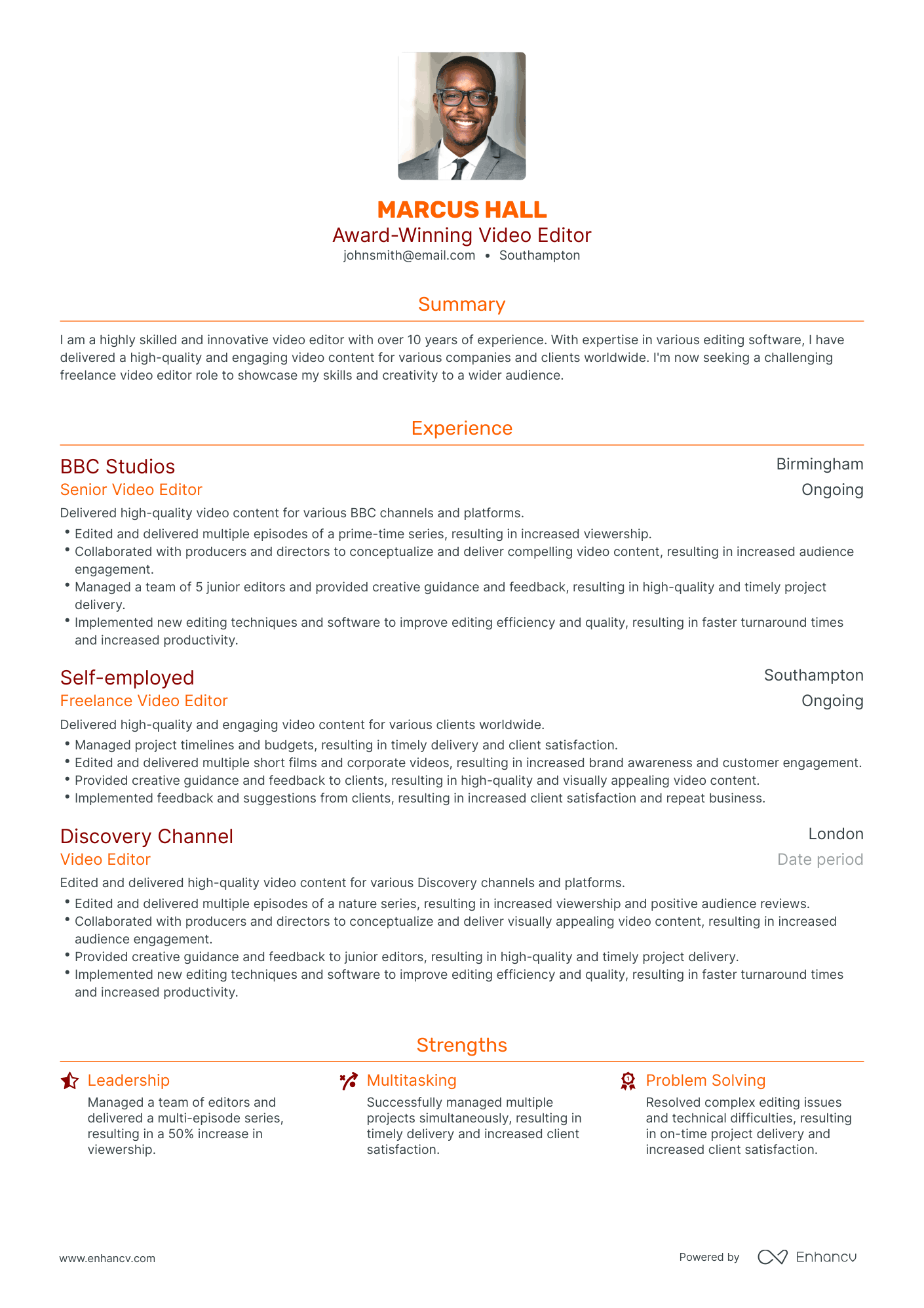 3 Video Editor CV Examples for 2023