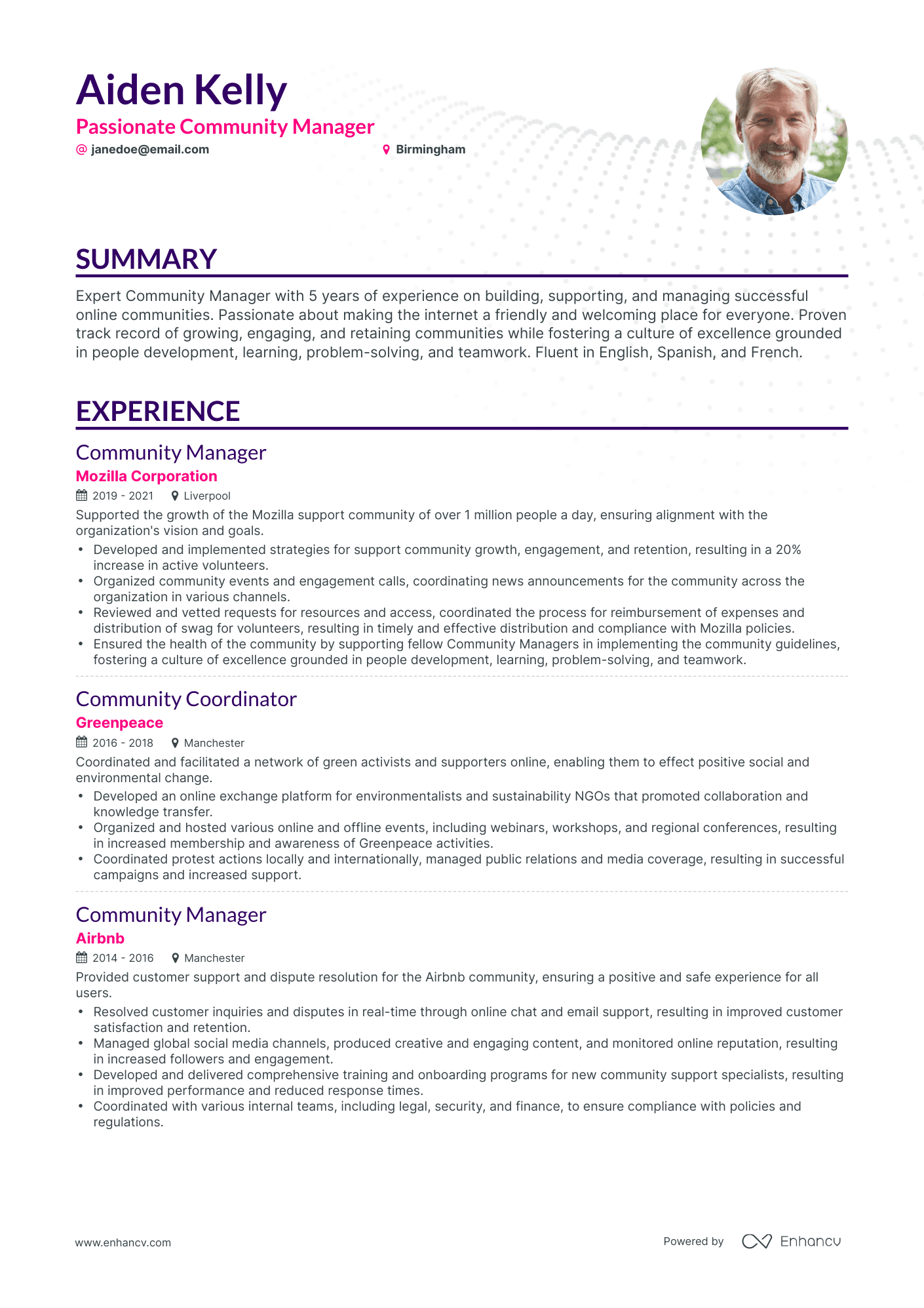 3 Community Manager CV Examples for 2023