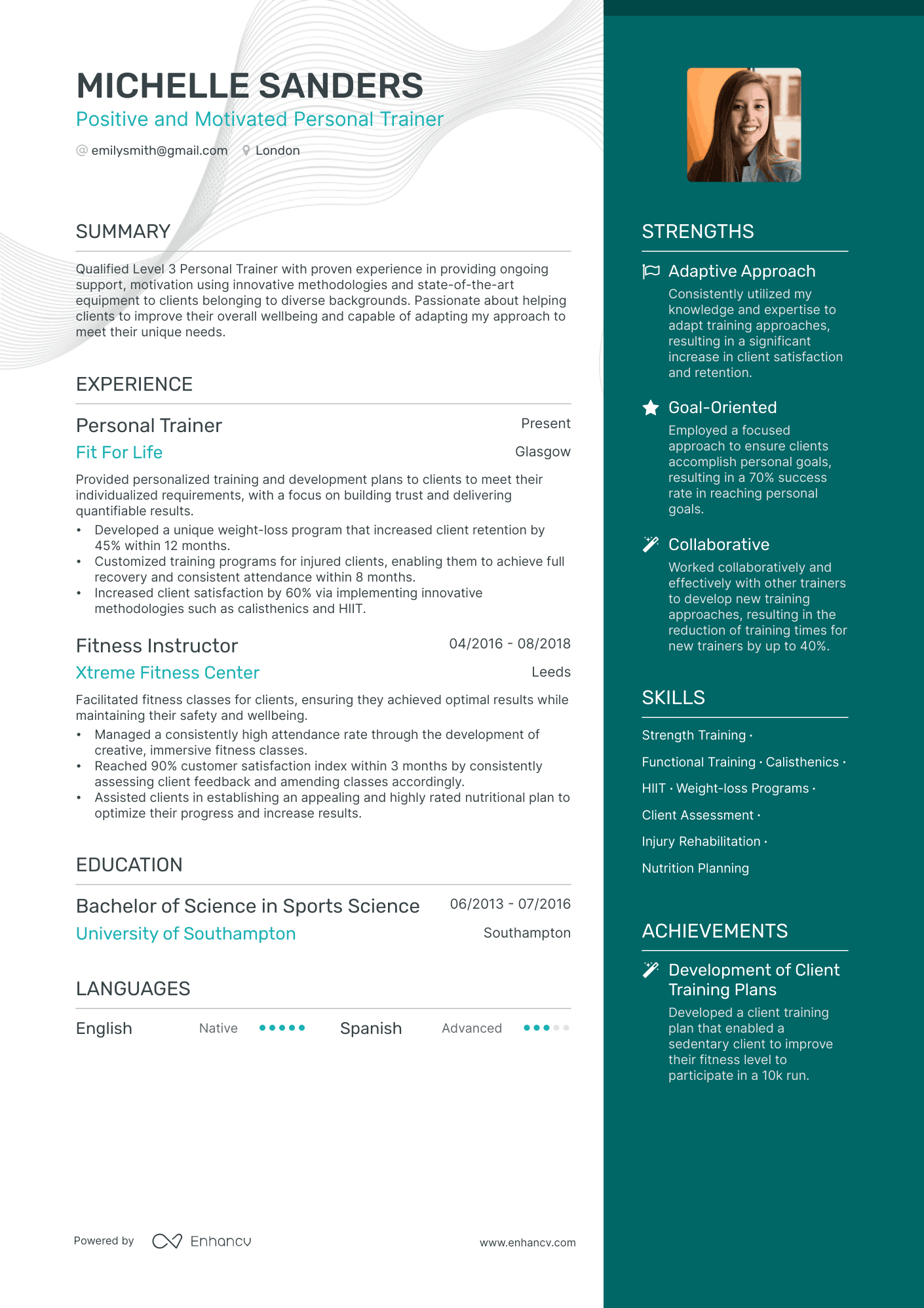3 Personal Trainer CV Examples for 2024