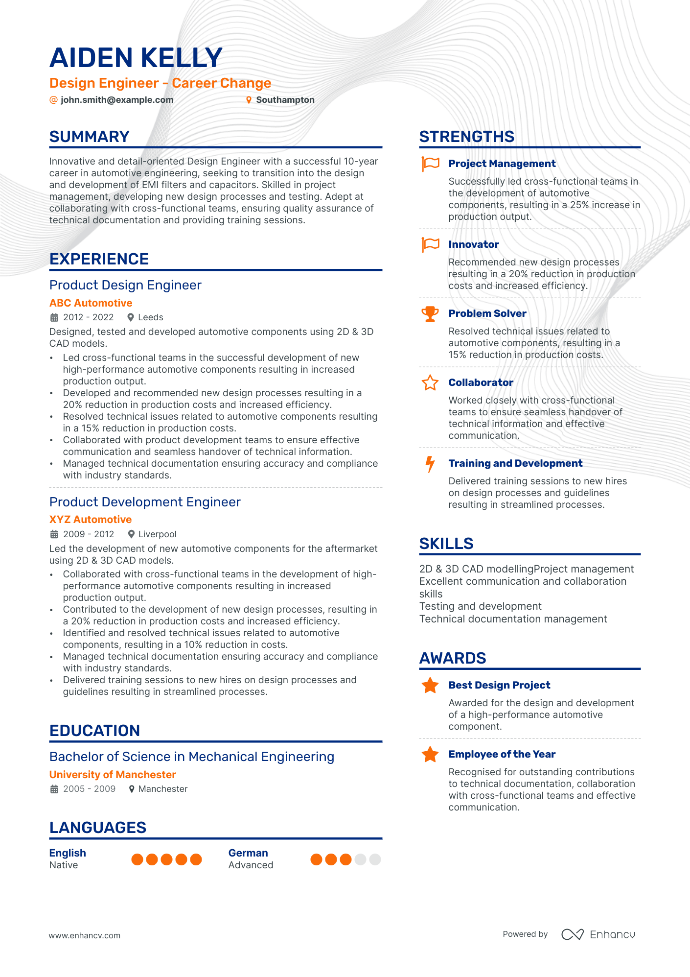 3 Design Engineer CV Examples for 2024