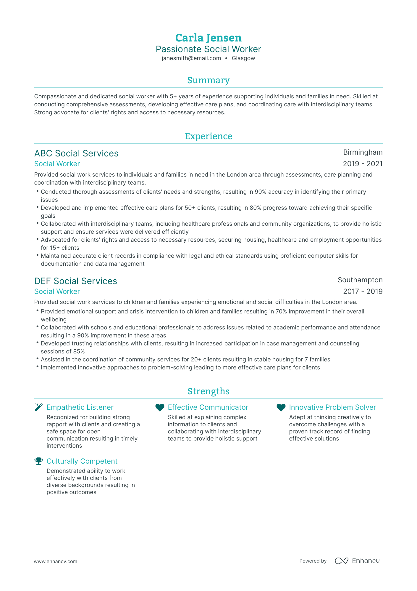 3 Social Worker CV Examples For 2023 3 Social Worker CV Examples For 2023