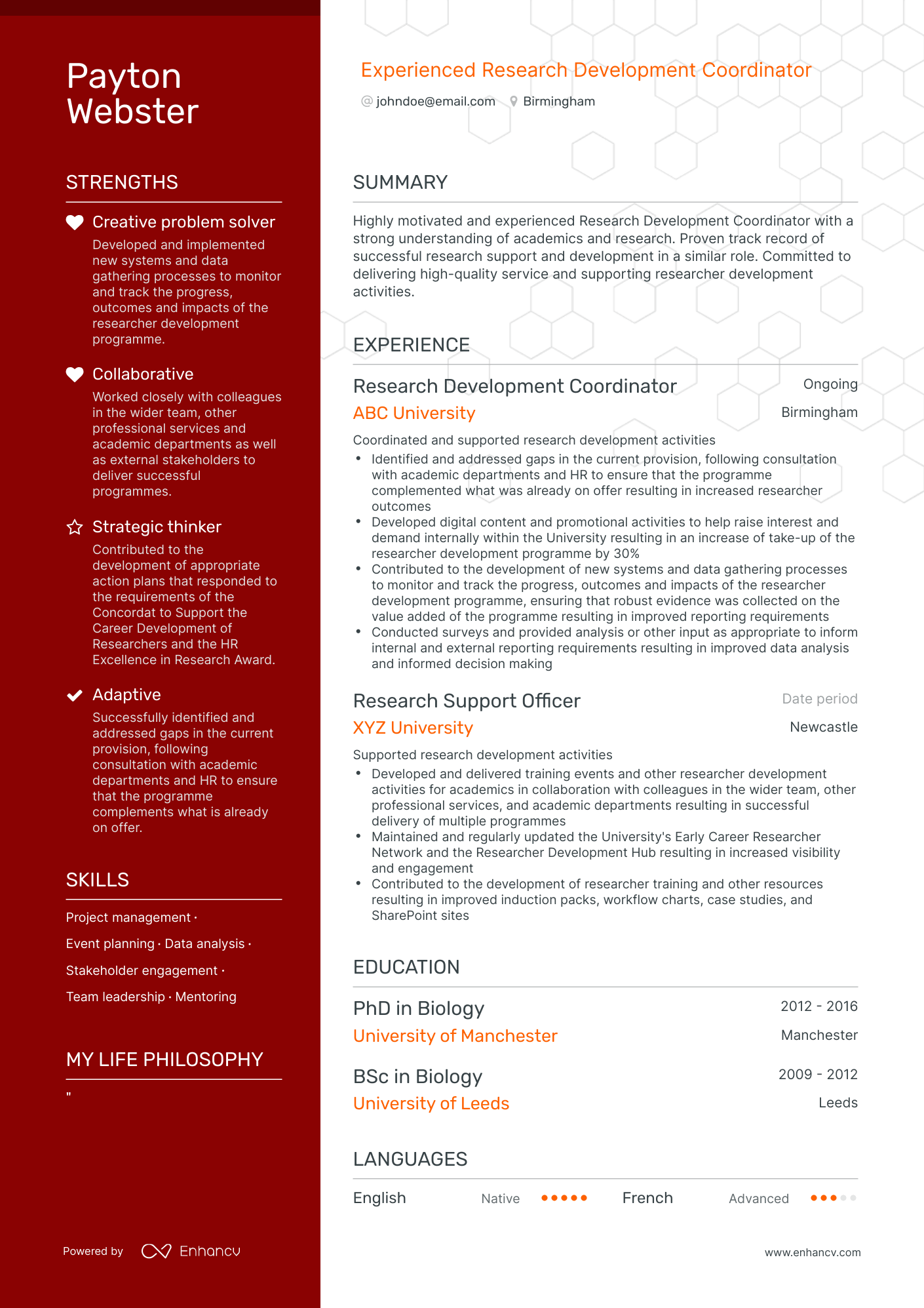 3 Researcher CV Examples for 2023