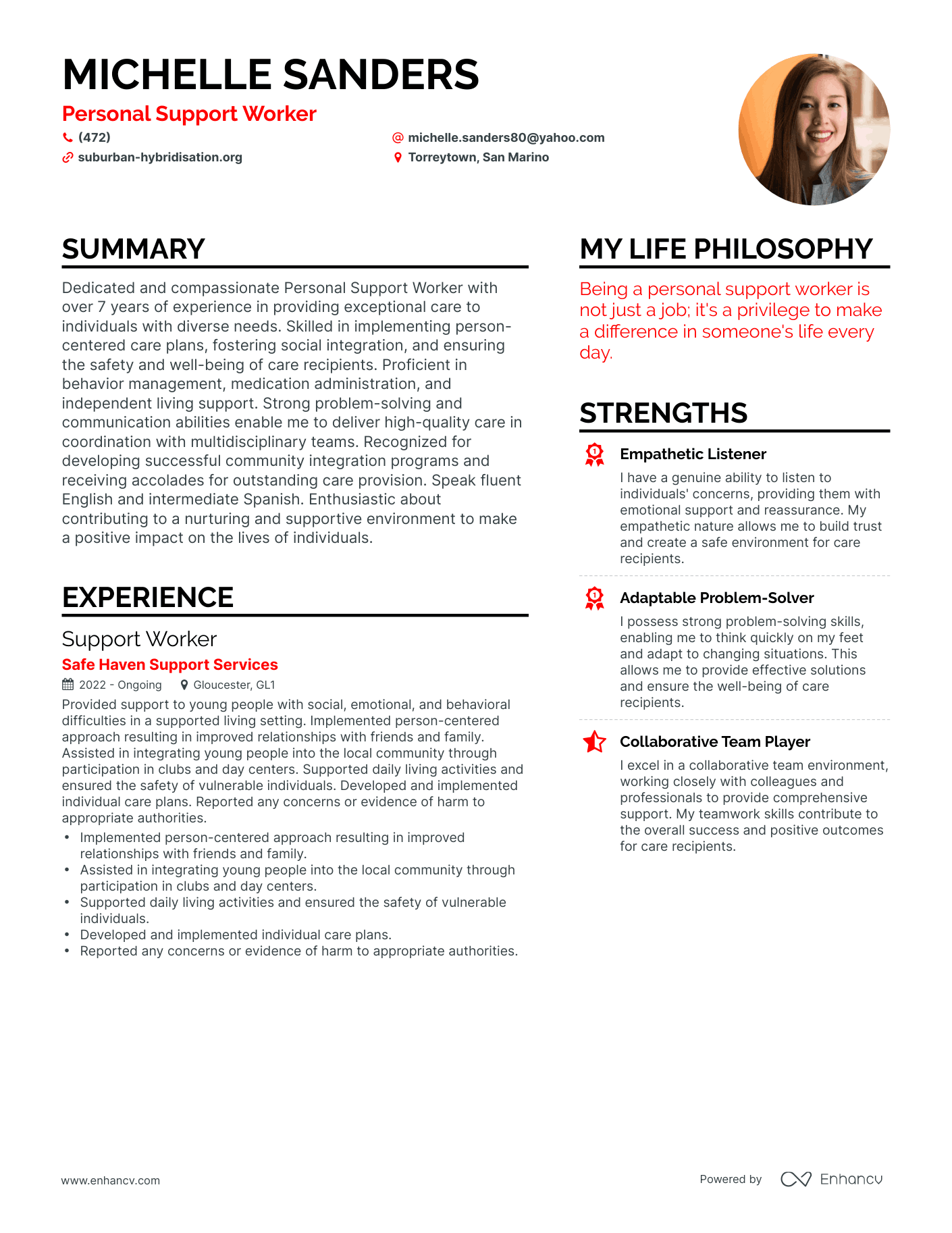 Personal Support Worker Resume Examples How To Guide For 47 OFF