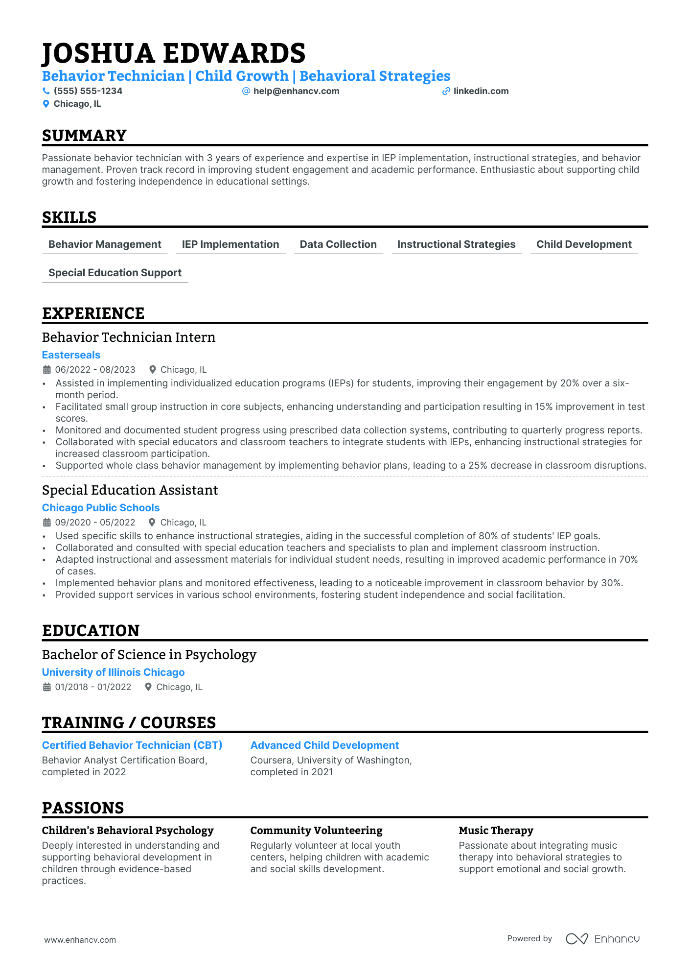 6 Successful Behavior Technician Resume Examples And Writing Tips for 2024