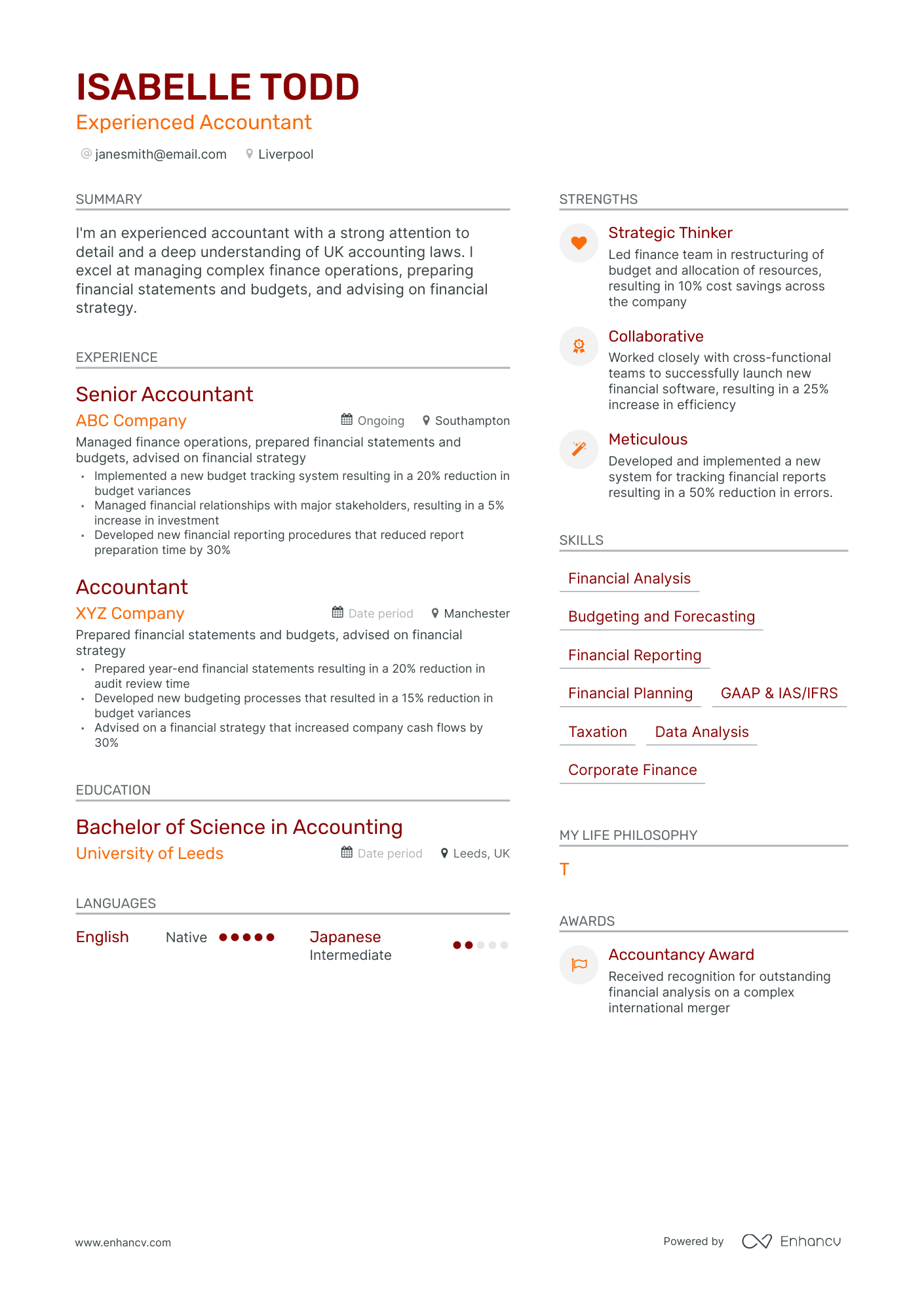3 Accounting CV Examples for 2023