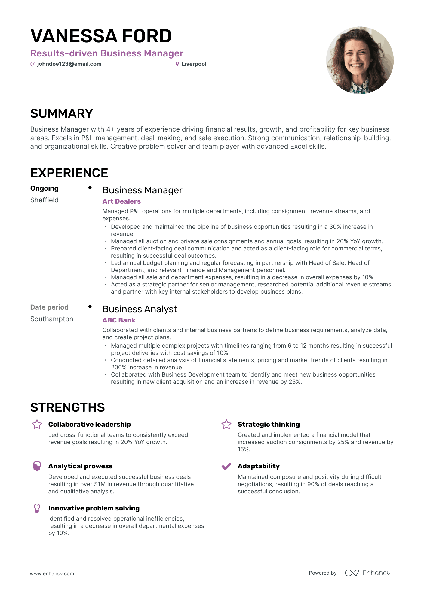 3 Business Manager CV Examples for 2023