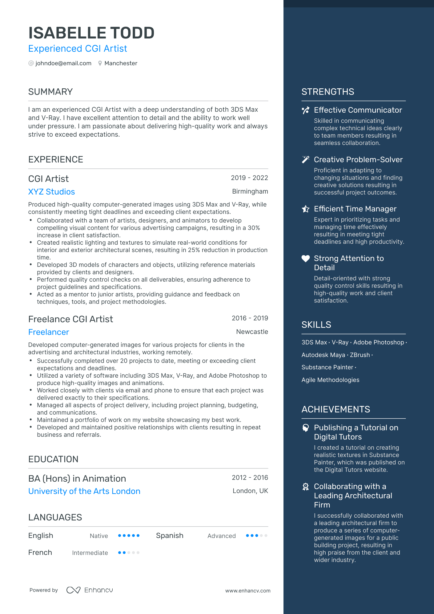 3 Artist CV Examples for 2023