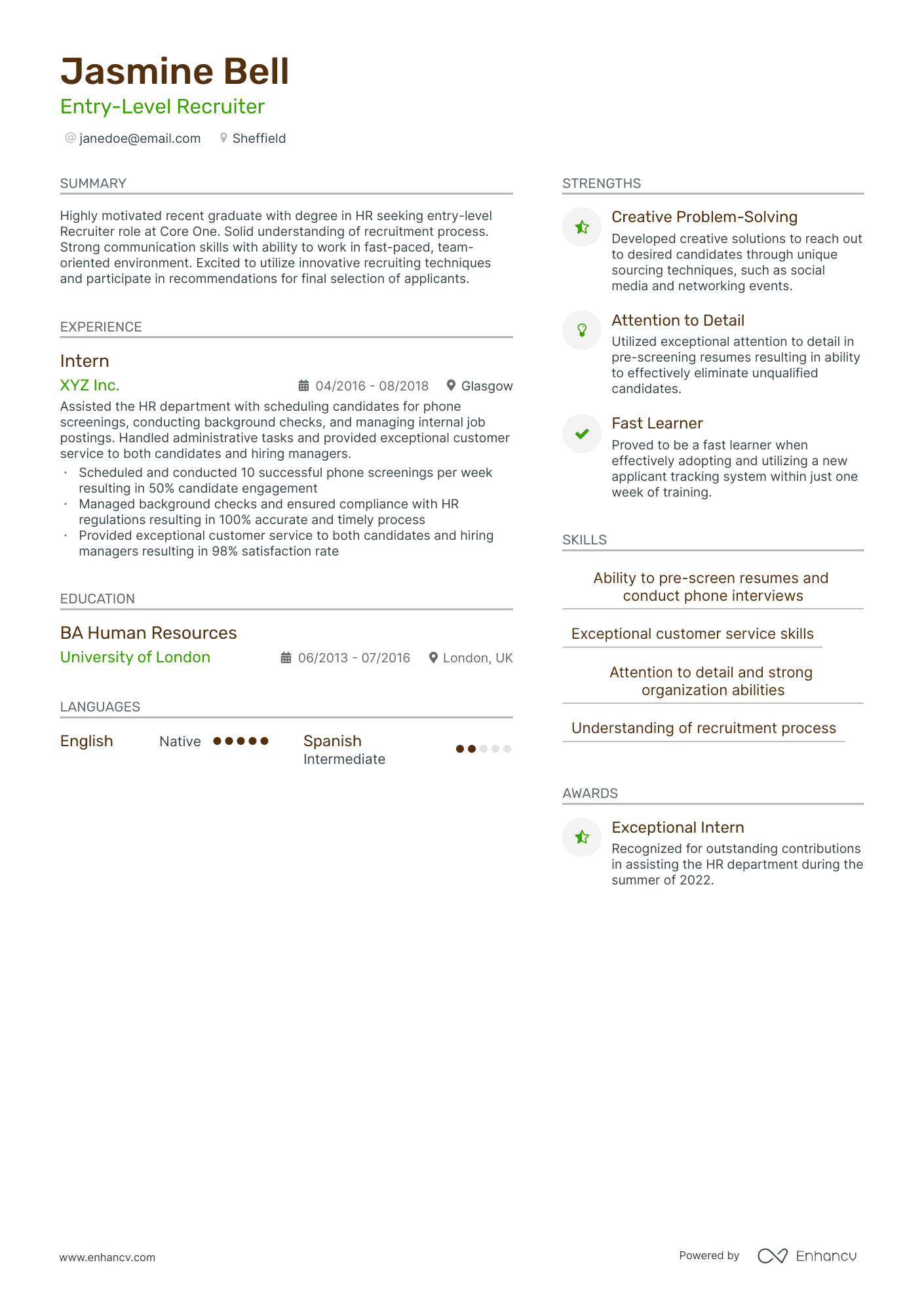 3 Recruiter CV Examples for 2024