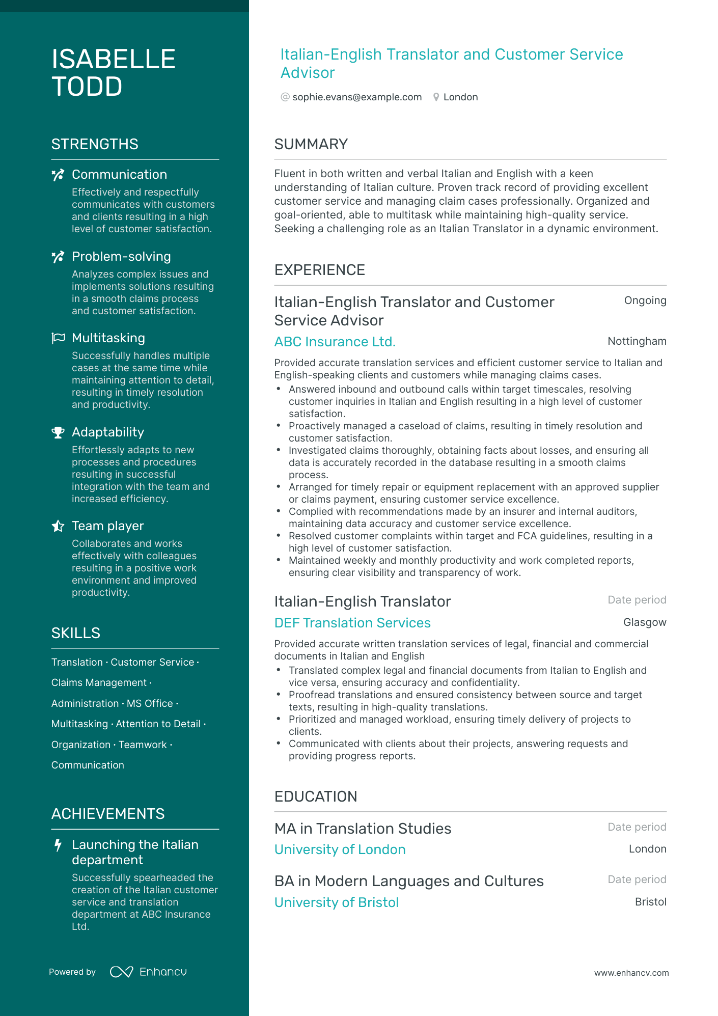 3 Translator CV Examples for 2023