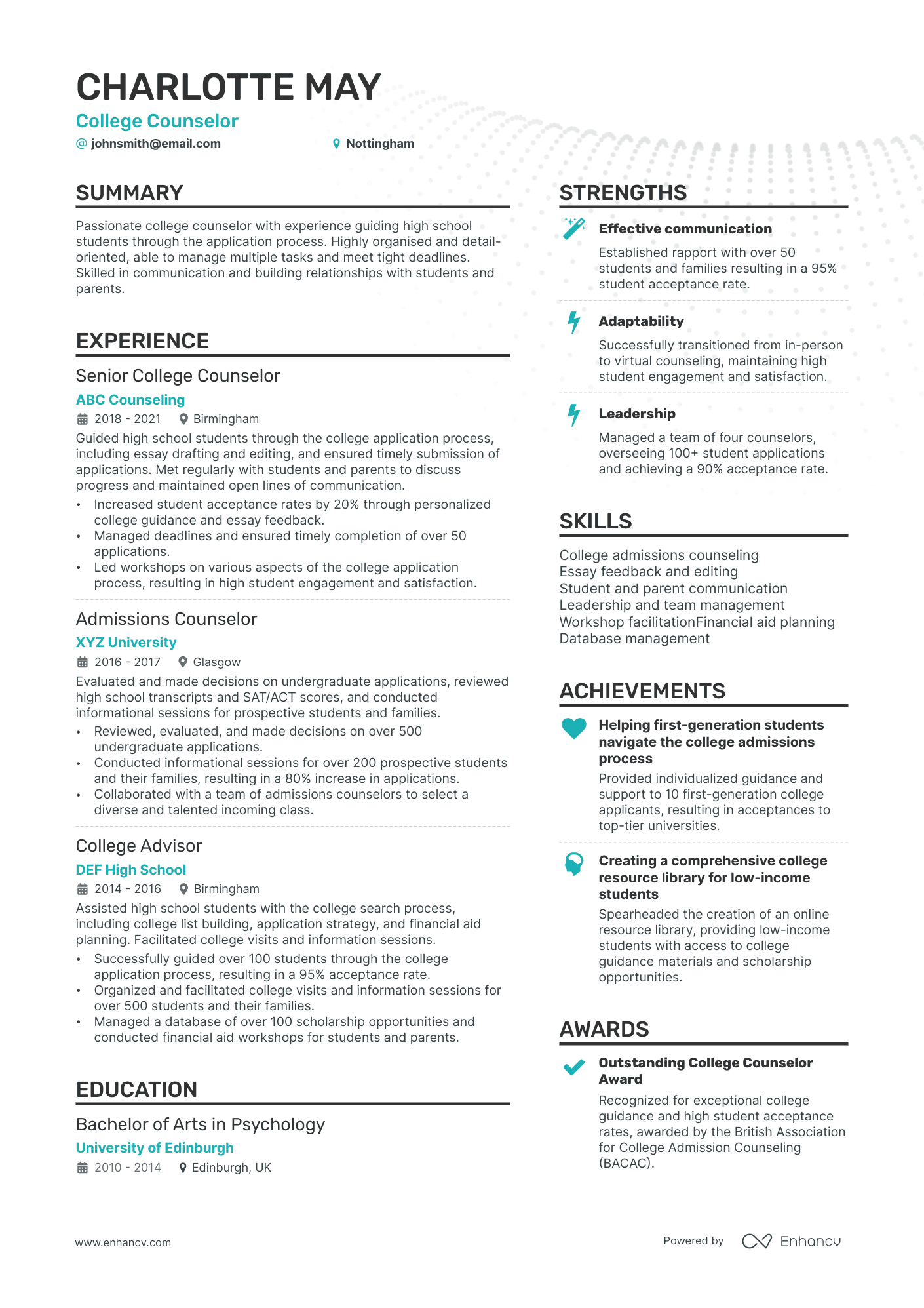 3 College CV Examples for 2024