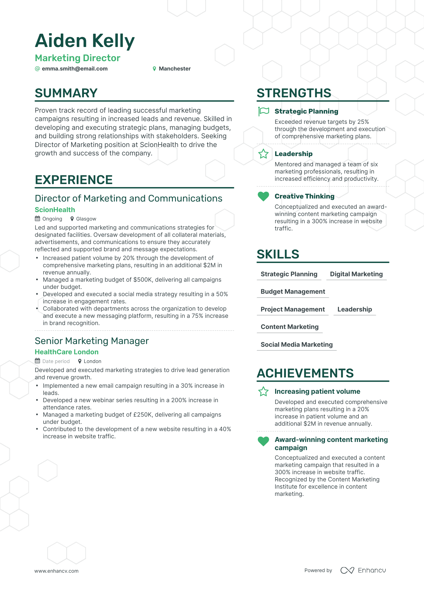 3 Marketing Director CV Examples for 2023
