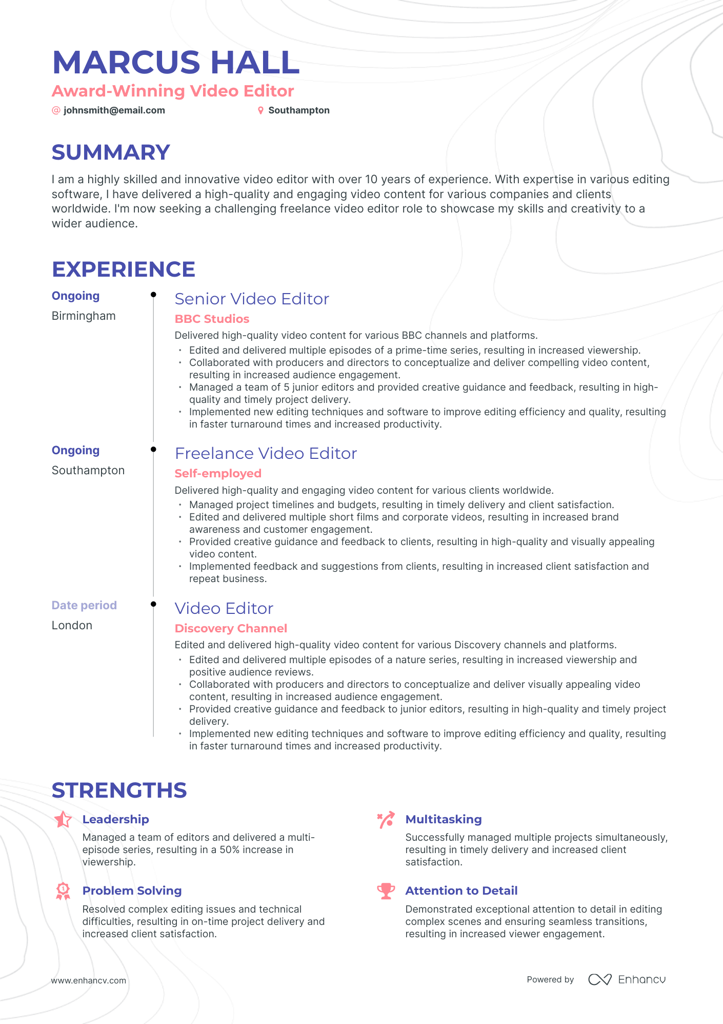 3 Video Editor CV Examples for 2023