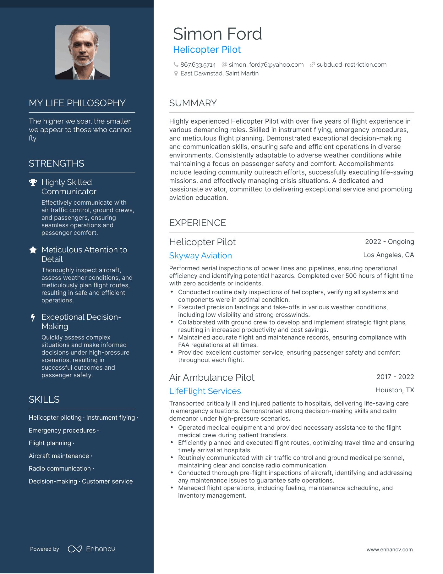 3 Helicopter Pilot Resume Examples How To Guide For 2023