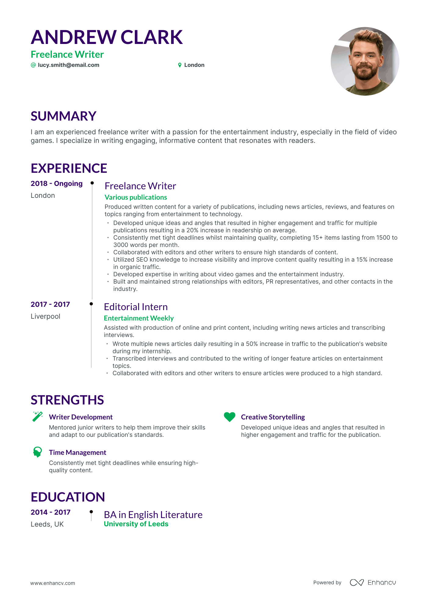 3 Freelance Writer CV Examples for 2023