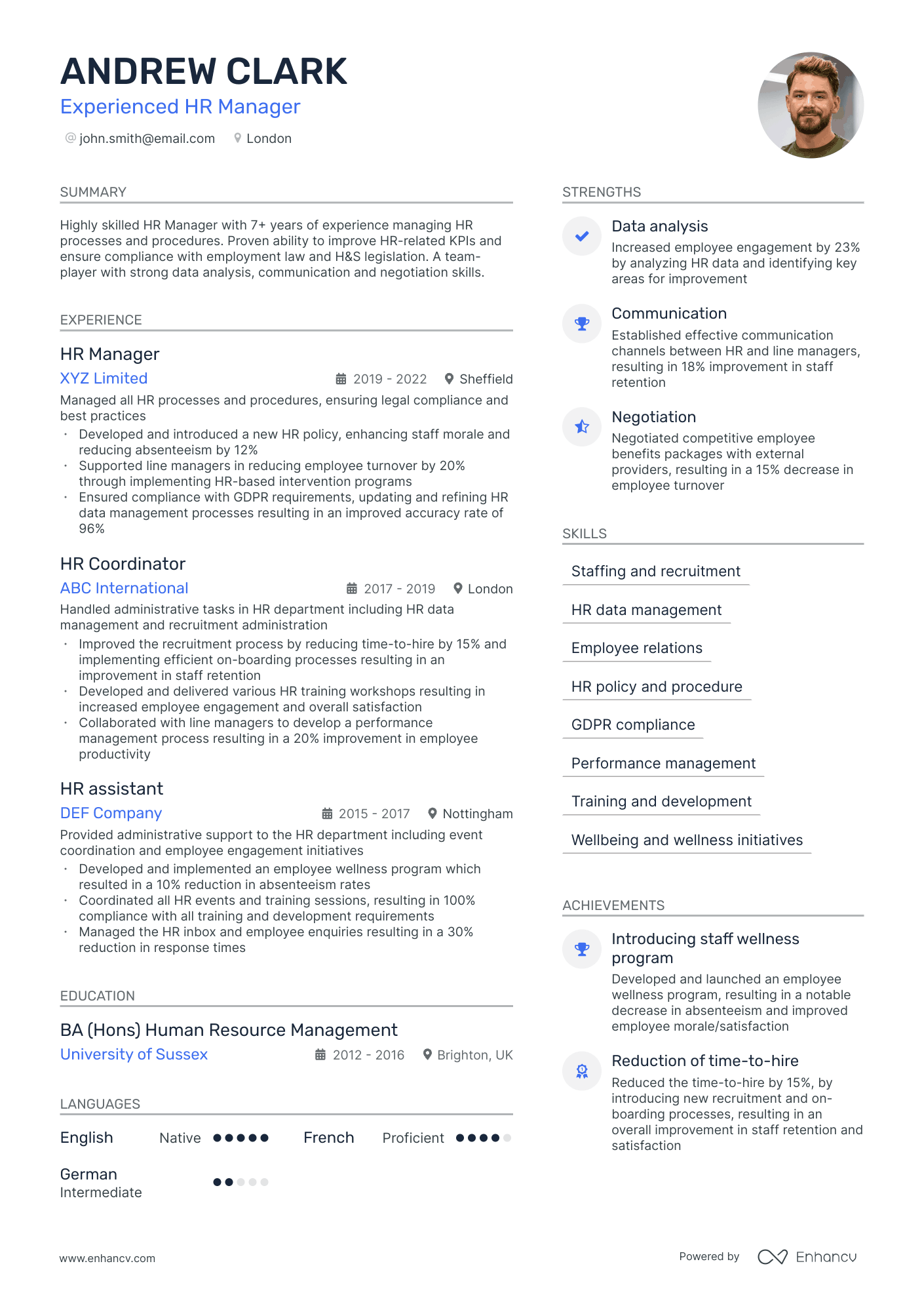 3 HR Manager CV Examples for 2024