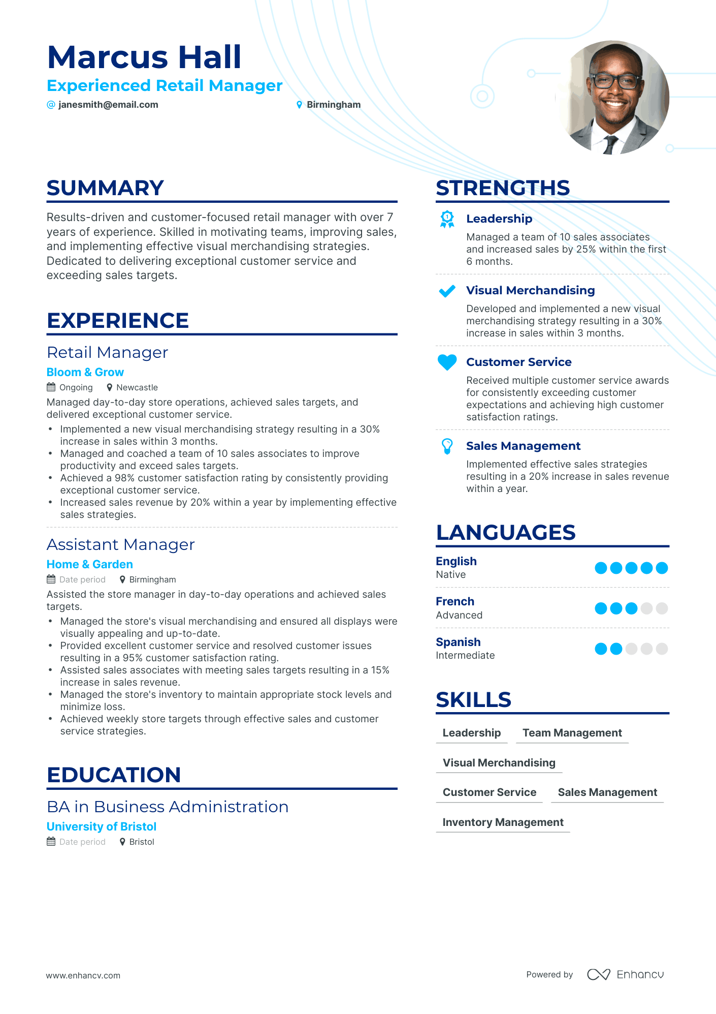2 Retail Manager CV Examples for 2023