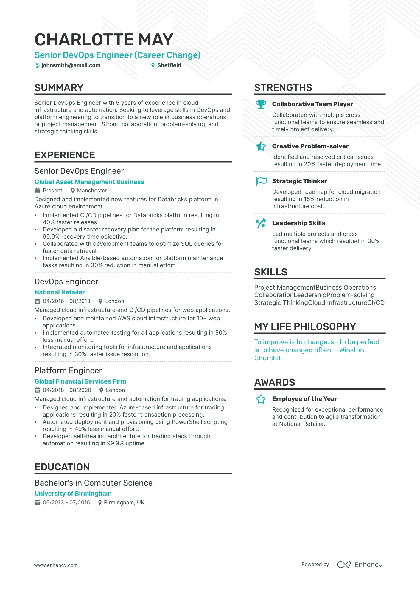 3 Devops Engineer CV Examples for 2024