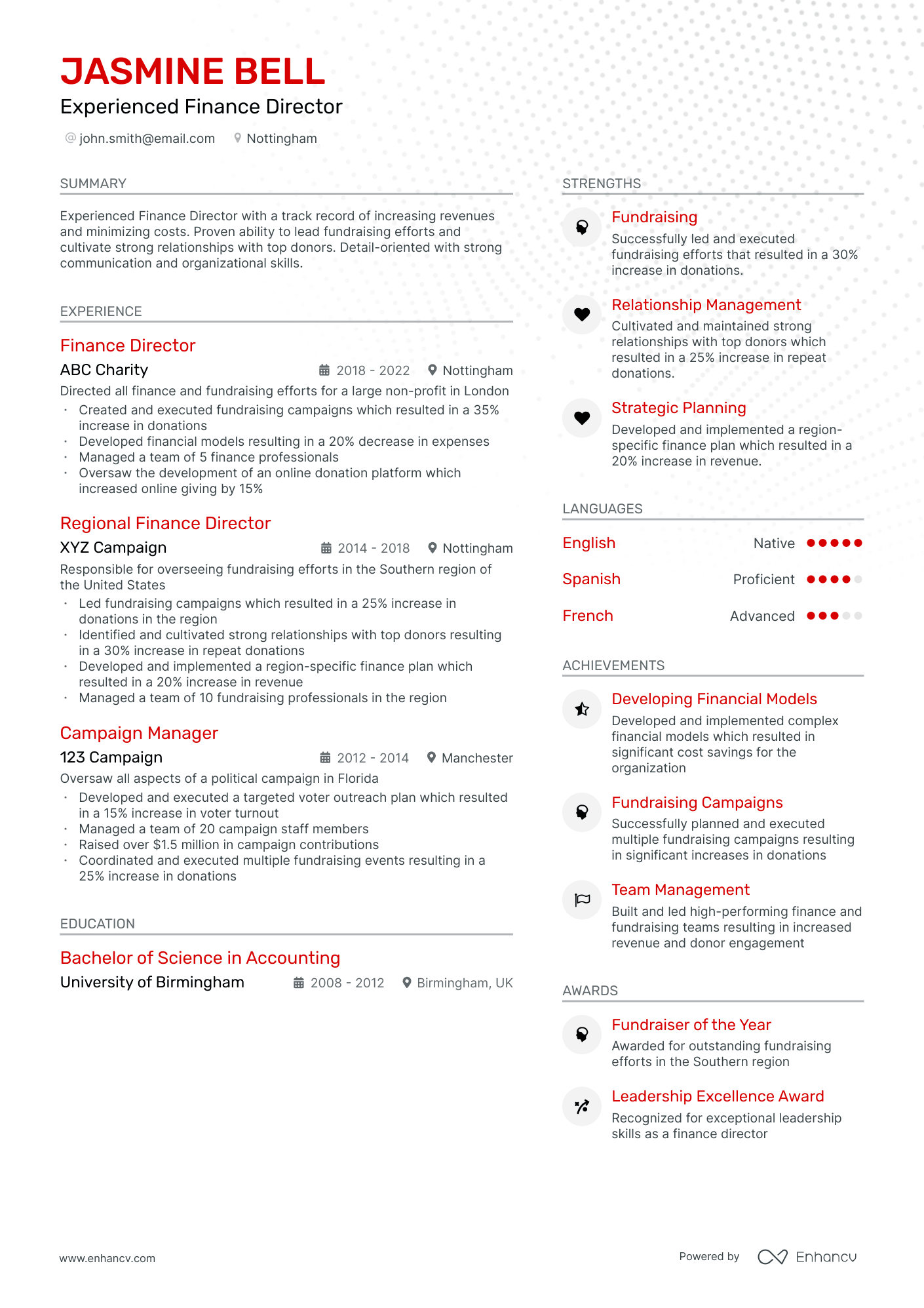 3 Finance Director CV Examples for 2024