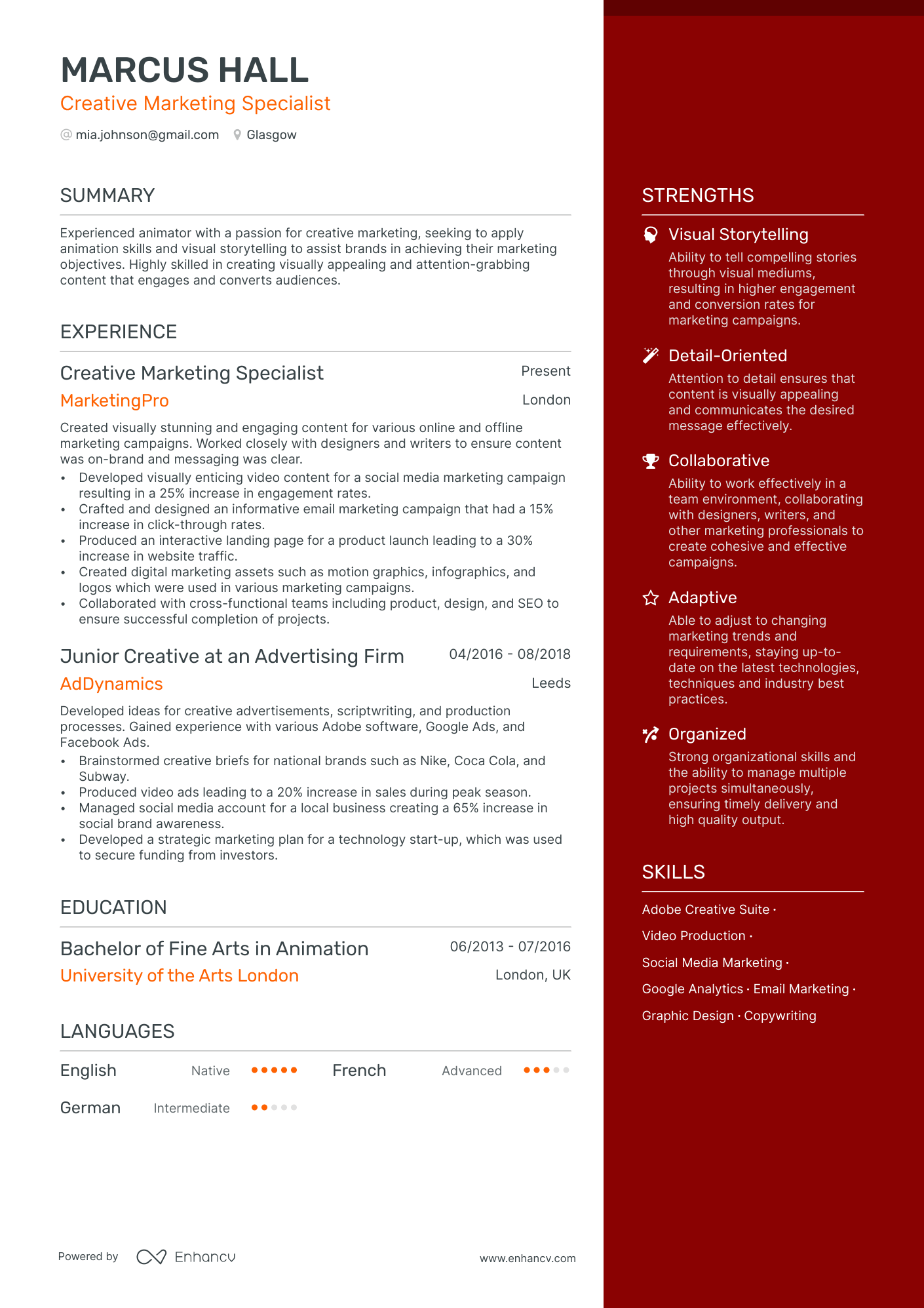3 Animator CV Examples for 2024