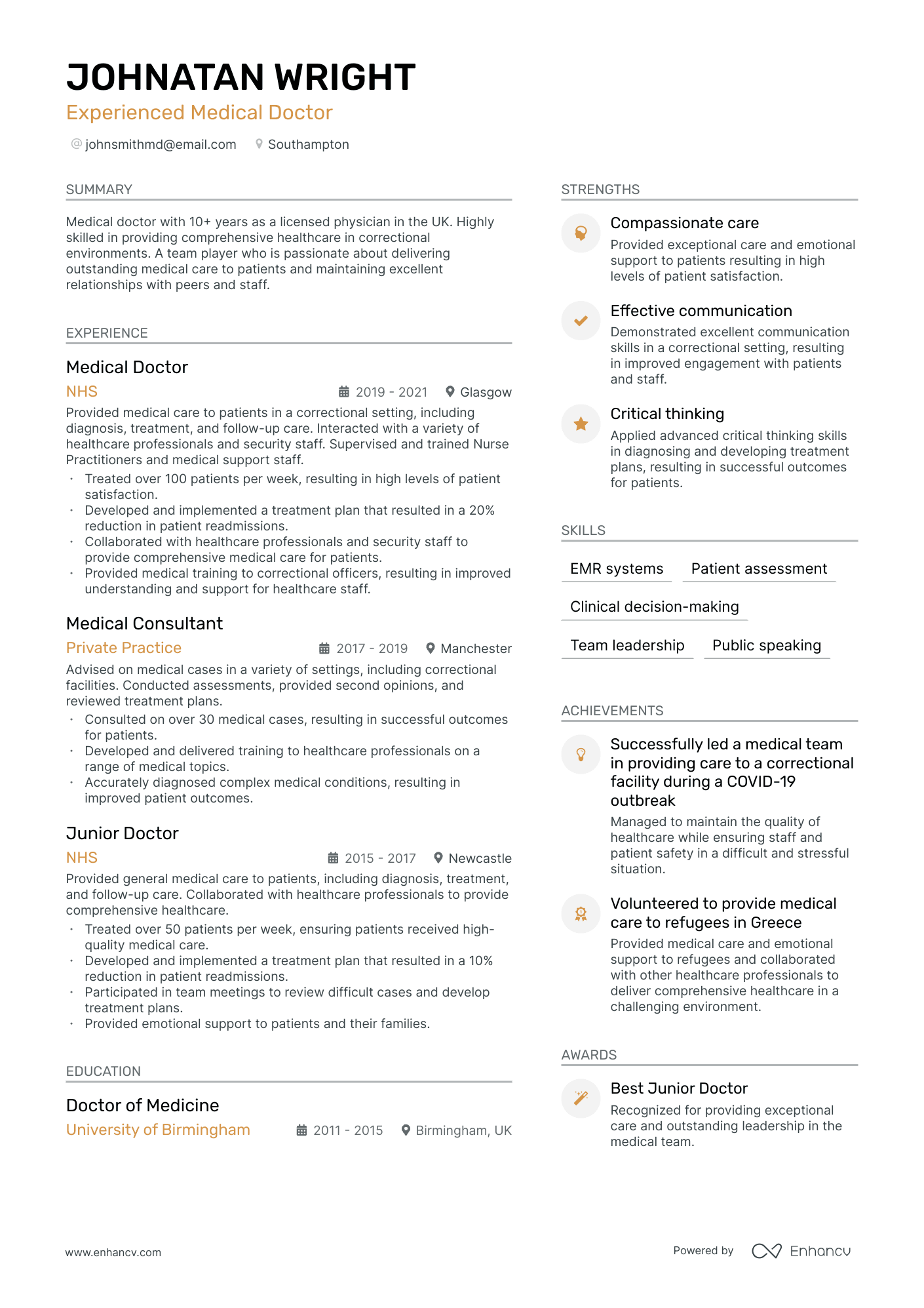 3 Doctor CV Examples for 2024