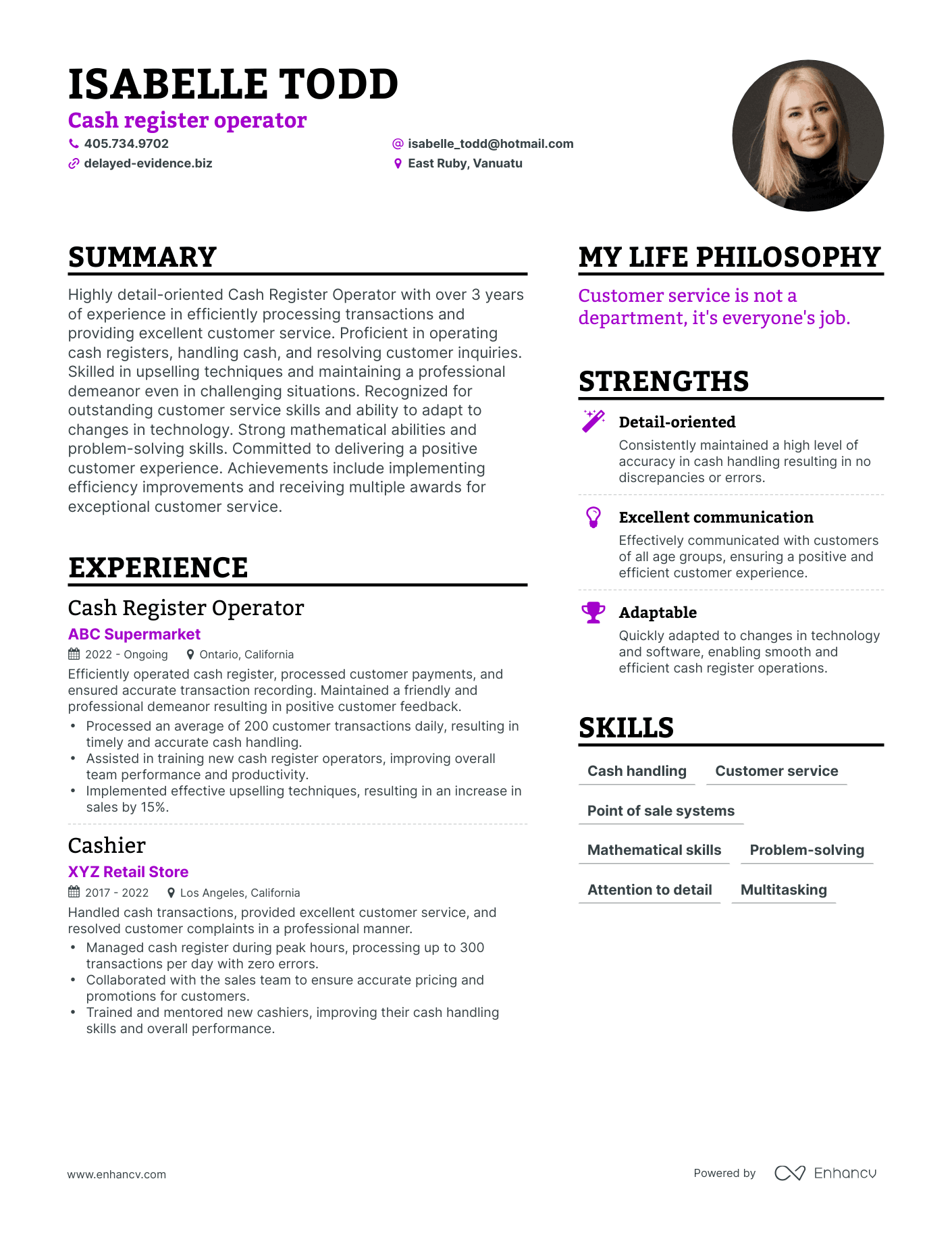 3 Cash Register Operator Resume Examples How To Guide For 2023
