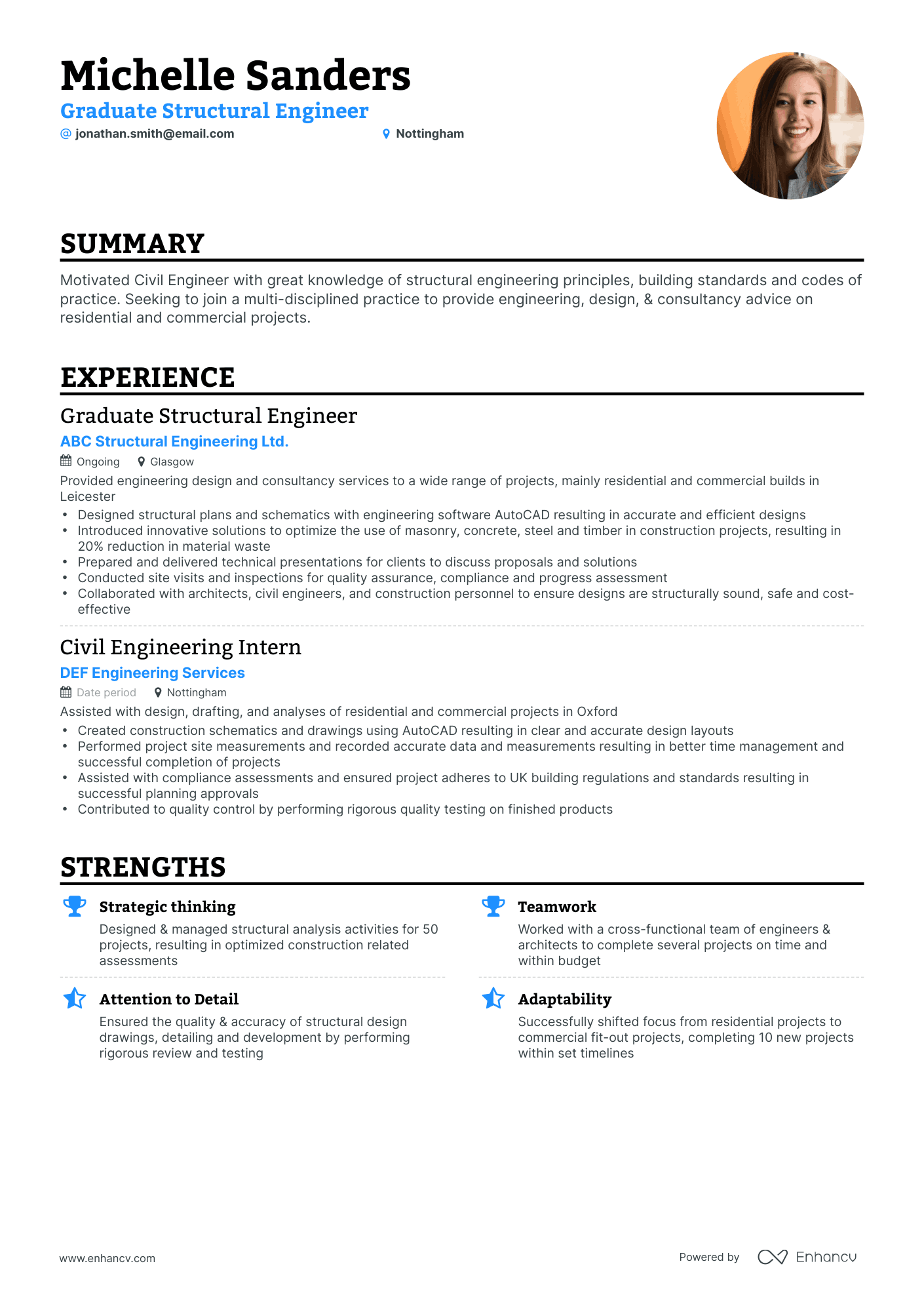 3 Civil Engineer CV Examples for 2023