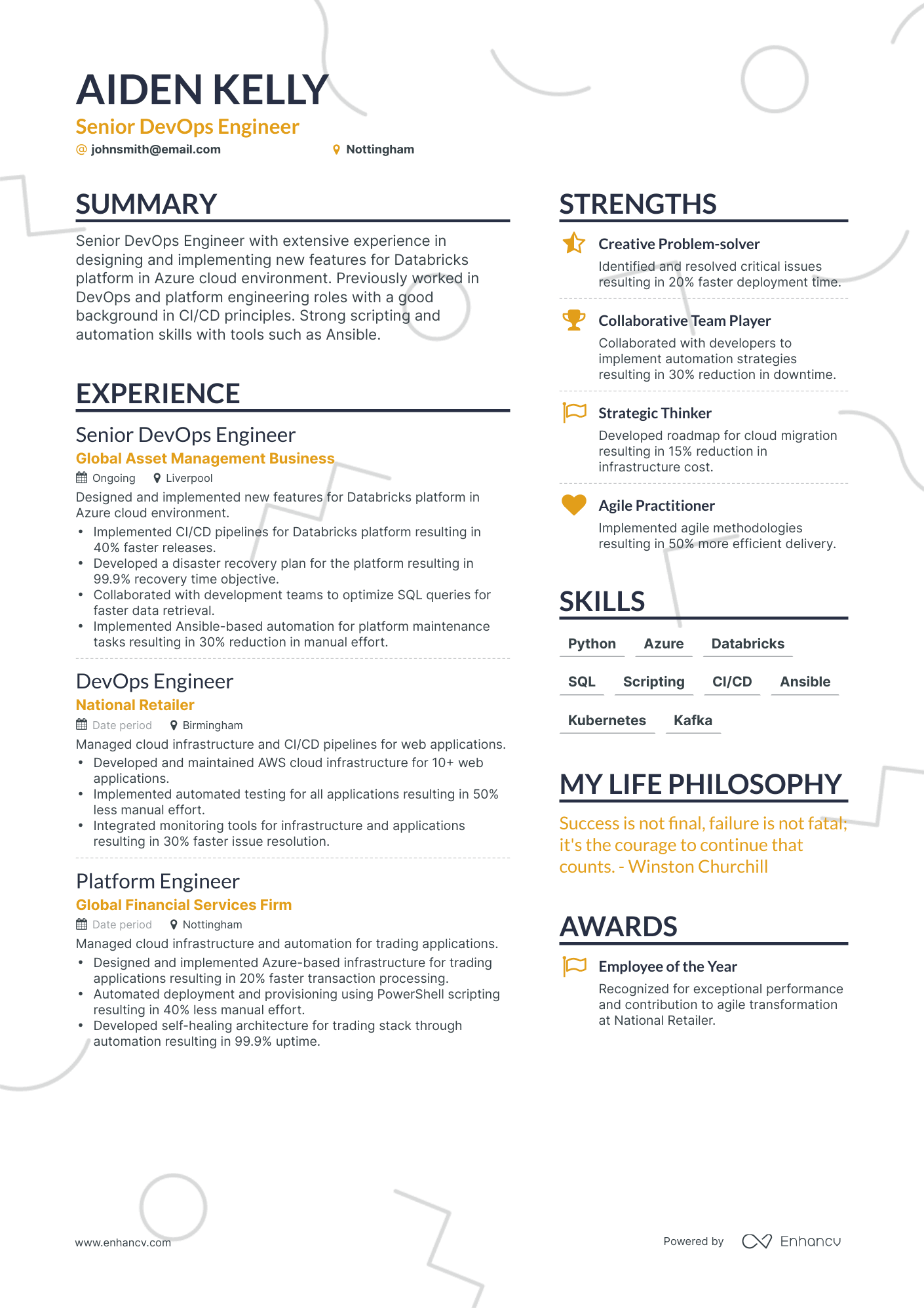 3 Devops Engineer CV Examples for 2023