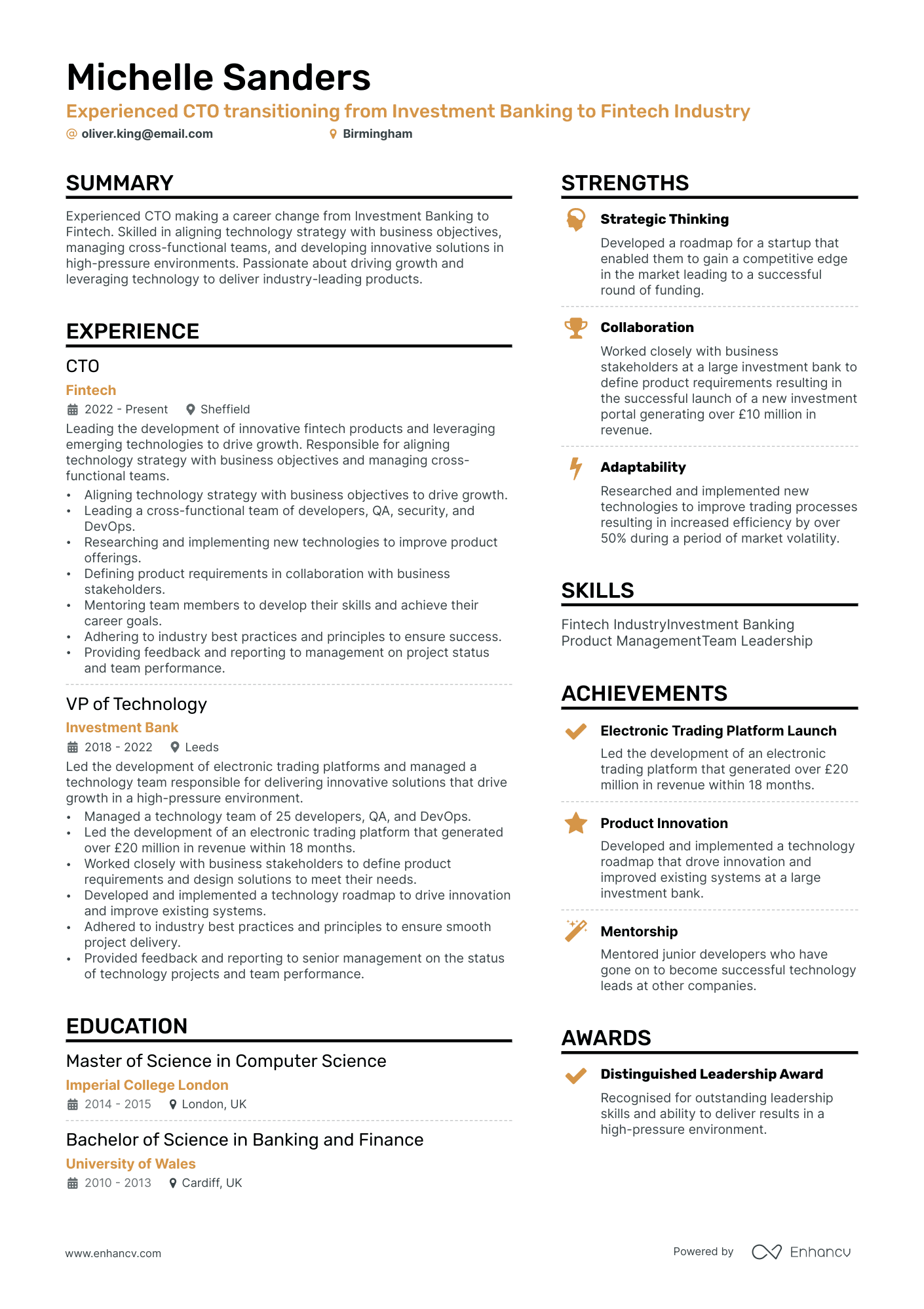 3 CTO CV Examples for 2024