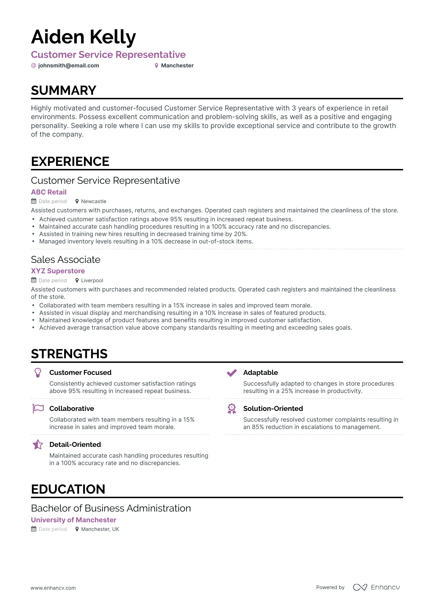 3 Customer Service CV Examples for 2023