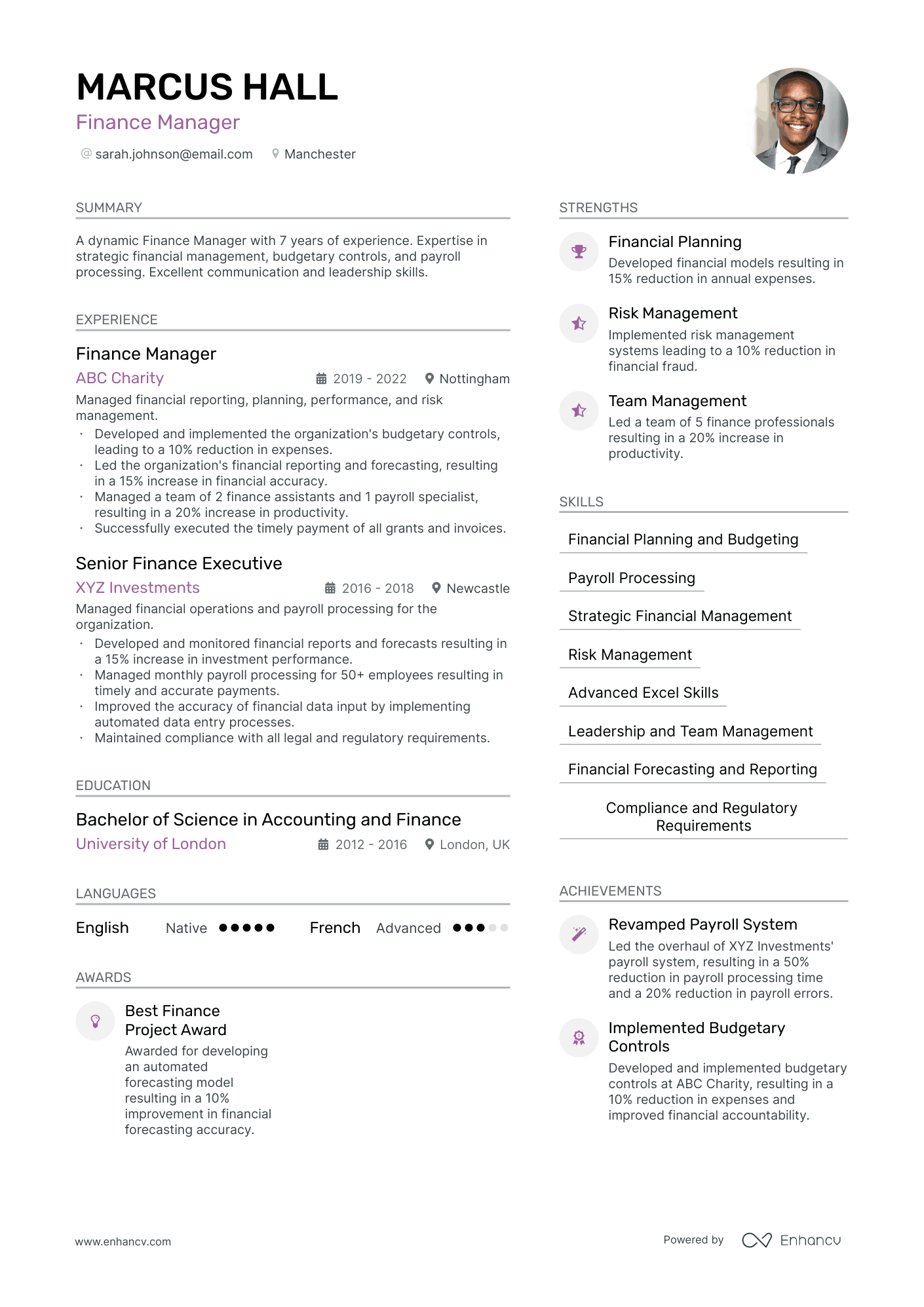 3 Finance Manager CV Examples for 2024