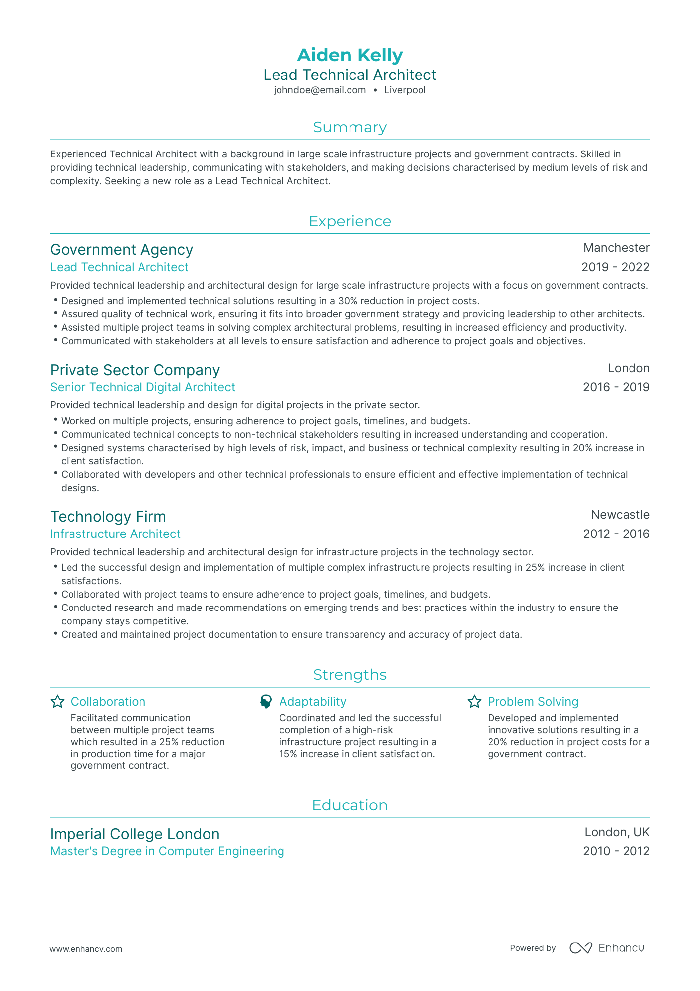 3 Architect CV Examples for 2023