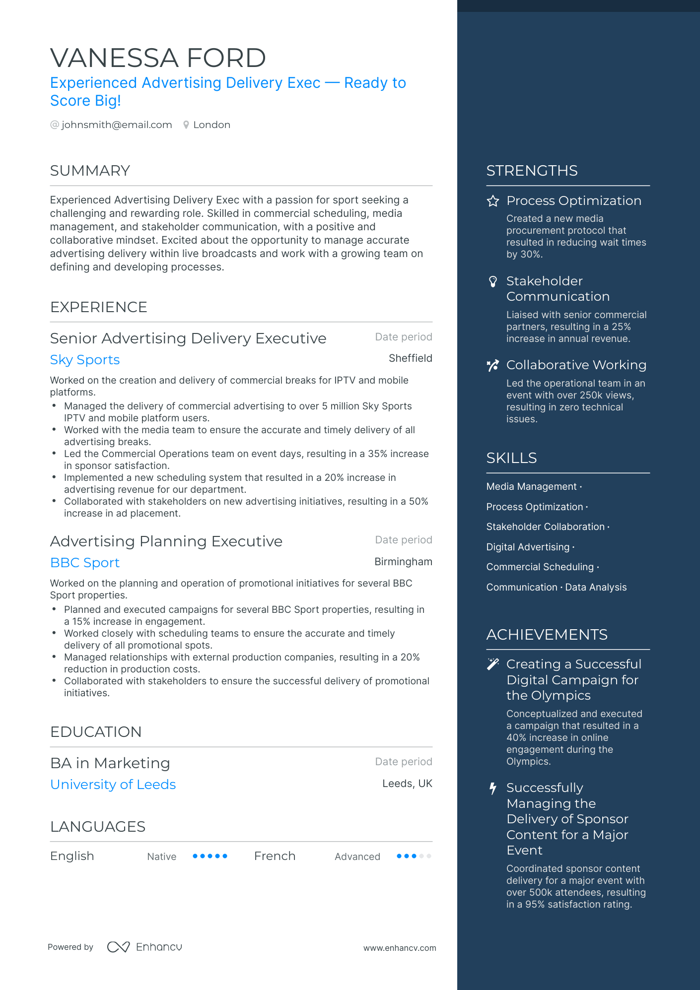 3 Advertising CV Examples for 2023