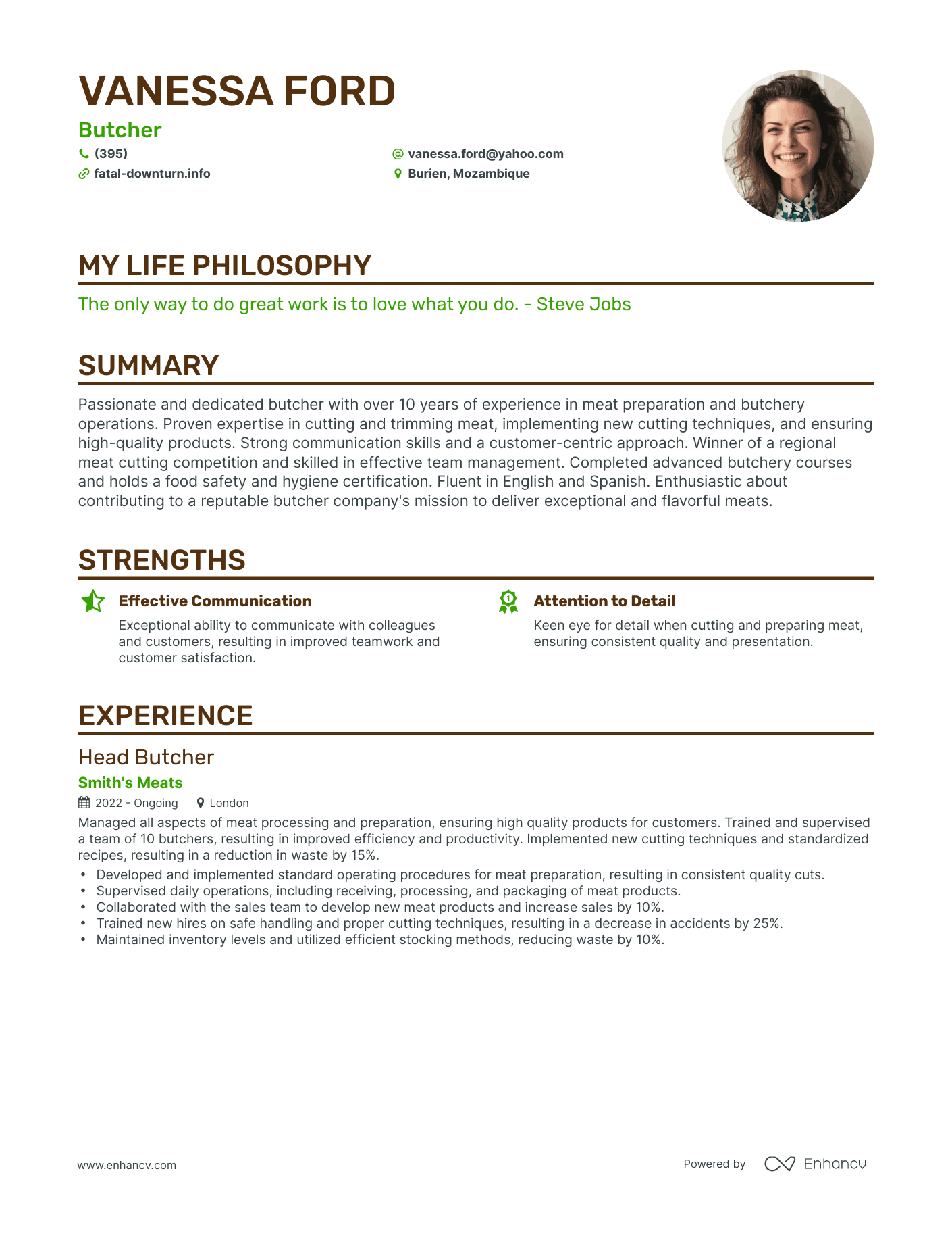 3 Successful Butcher Resume Examples And Writing Tips For 2024