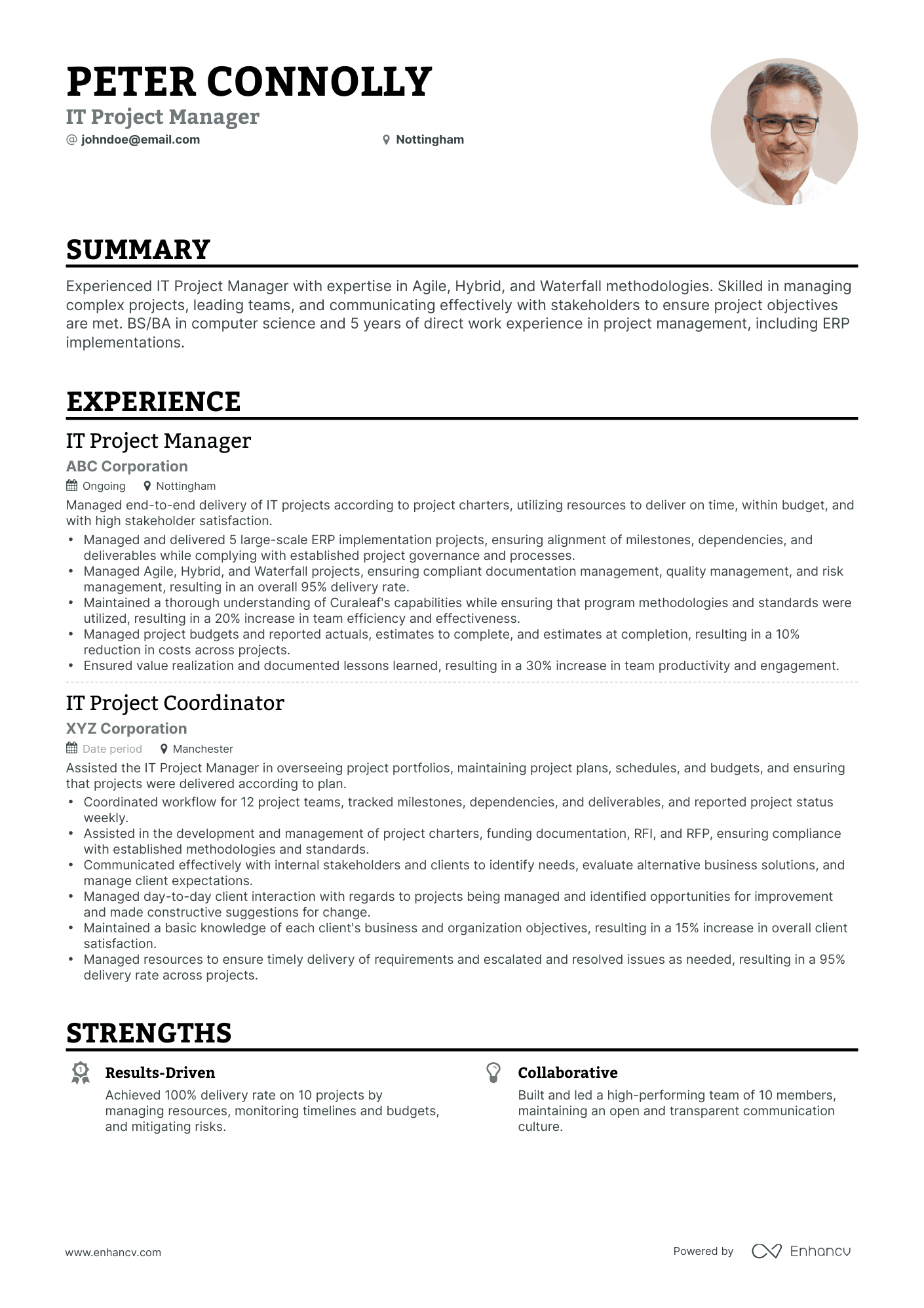 3 IT Project Manager CV Examples for 2023