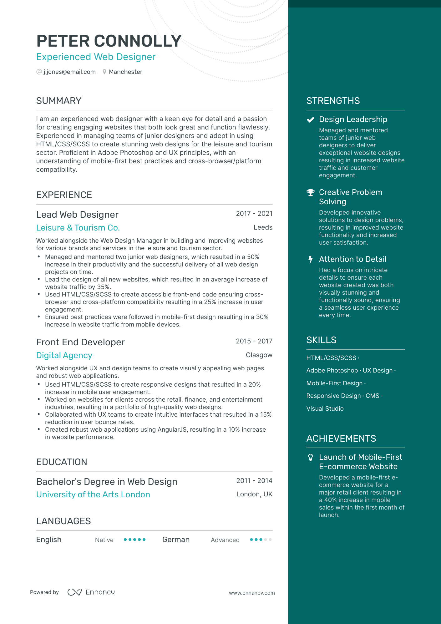 3 Web Designer CV Examples for 2023