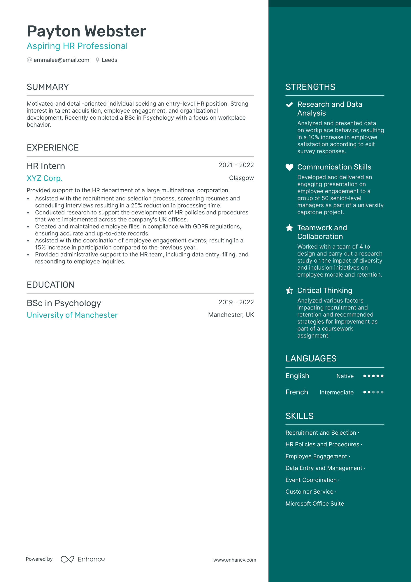 3 Human Resources CV Examples for 2024